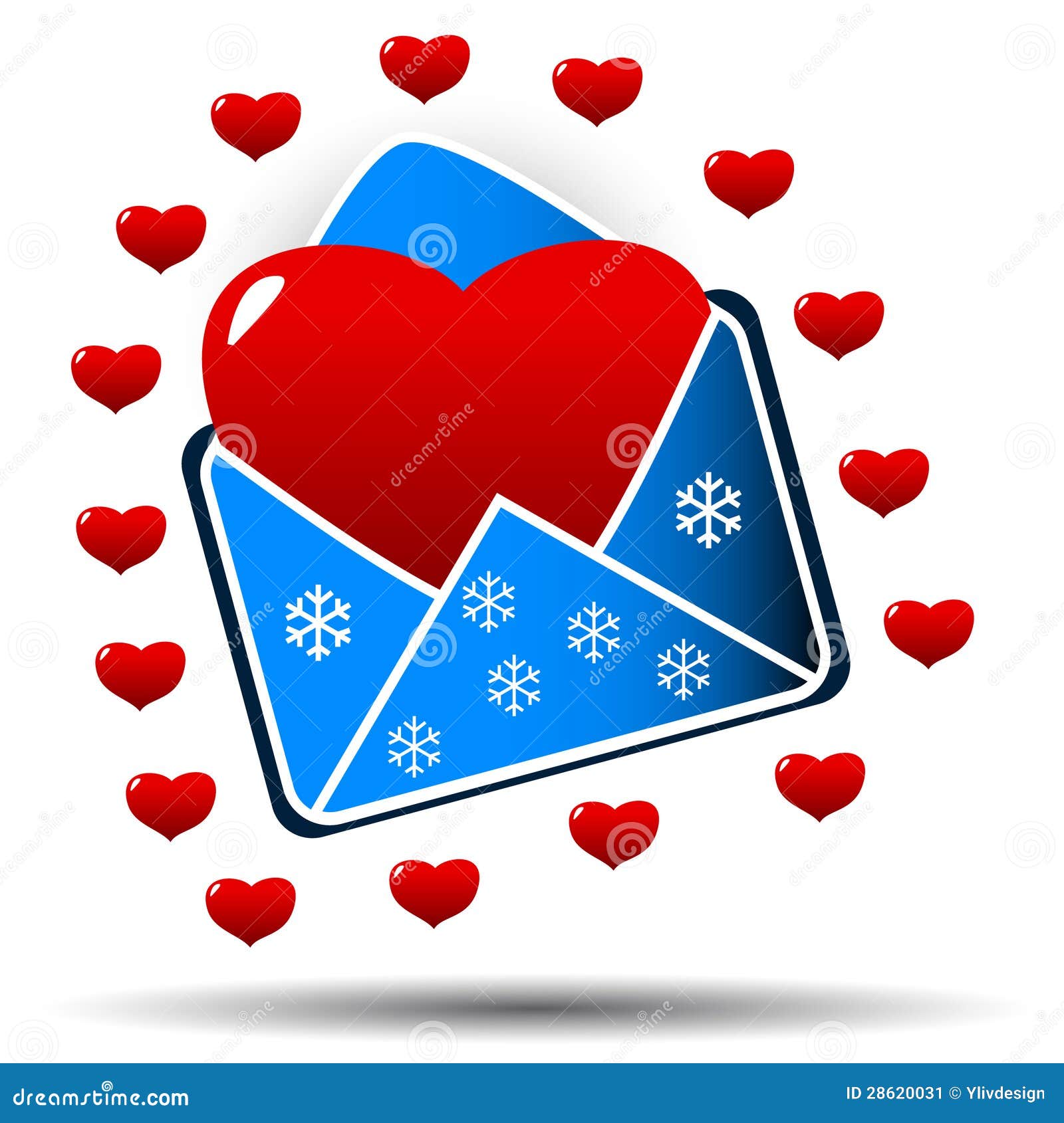 Heart in an envelope stock vector. Illustration of celebrate - 28620031