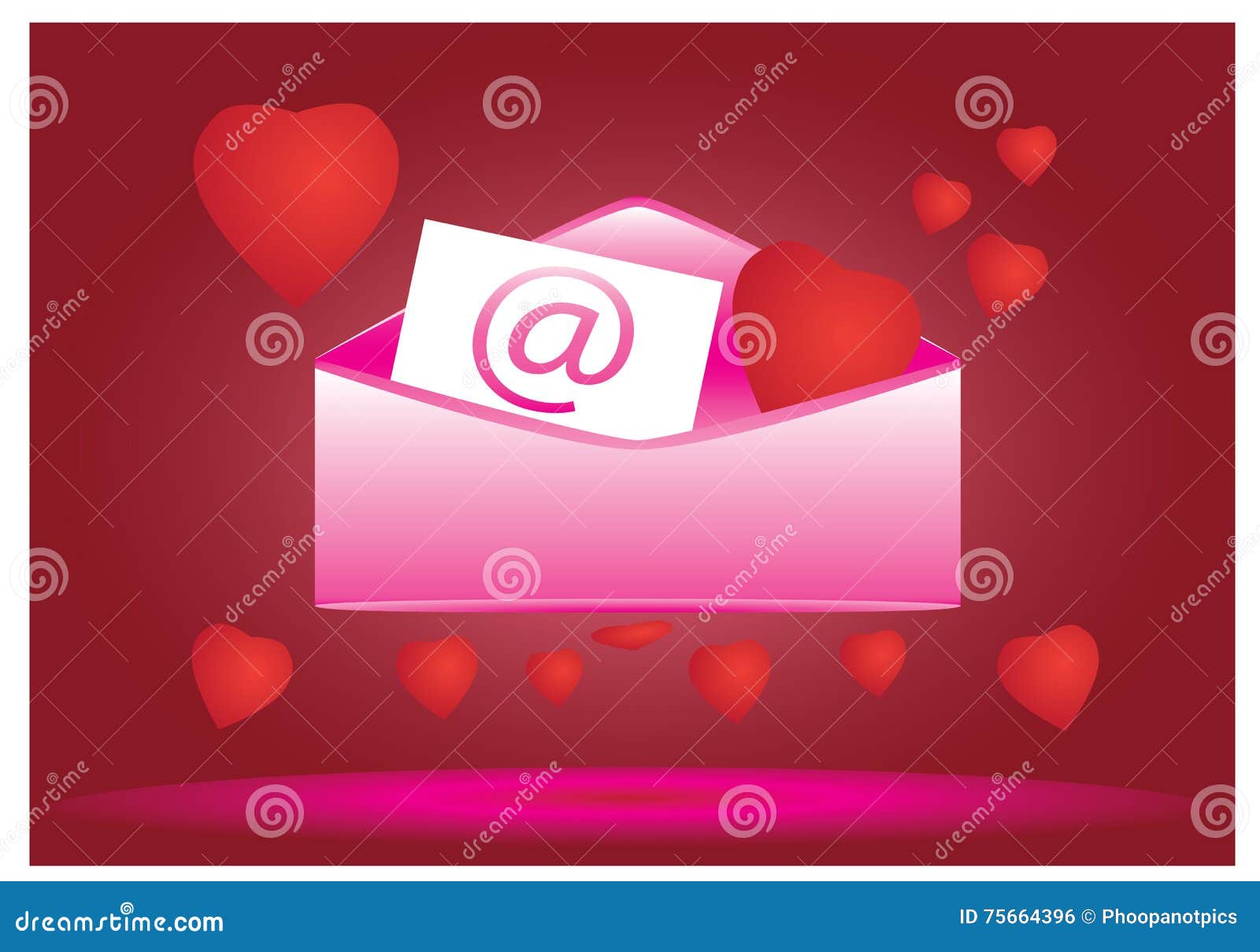 Heart envelope stock vector. Illustration of heart, lovely - 75664396