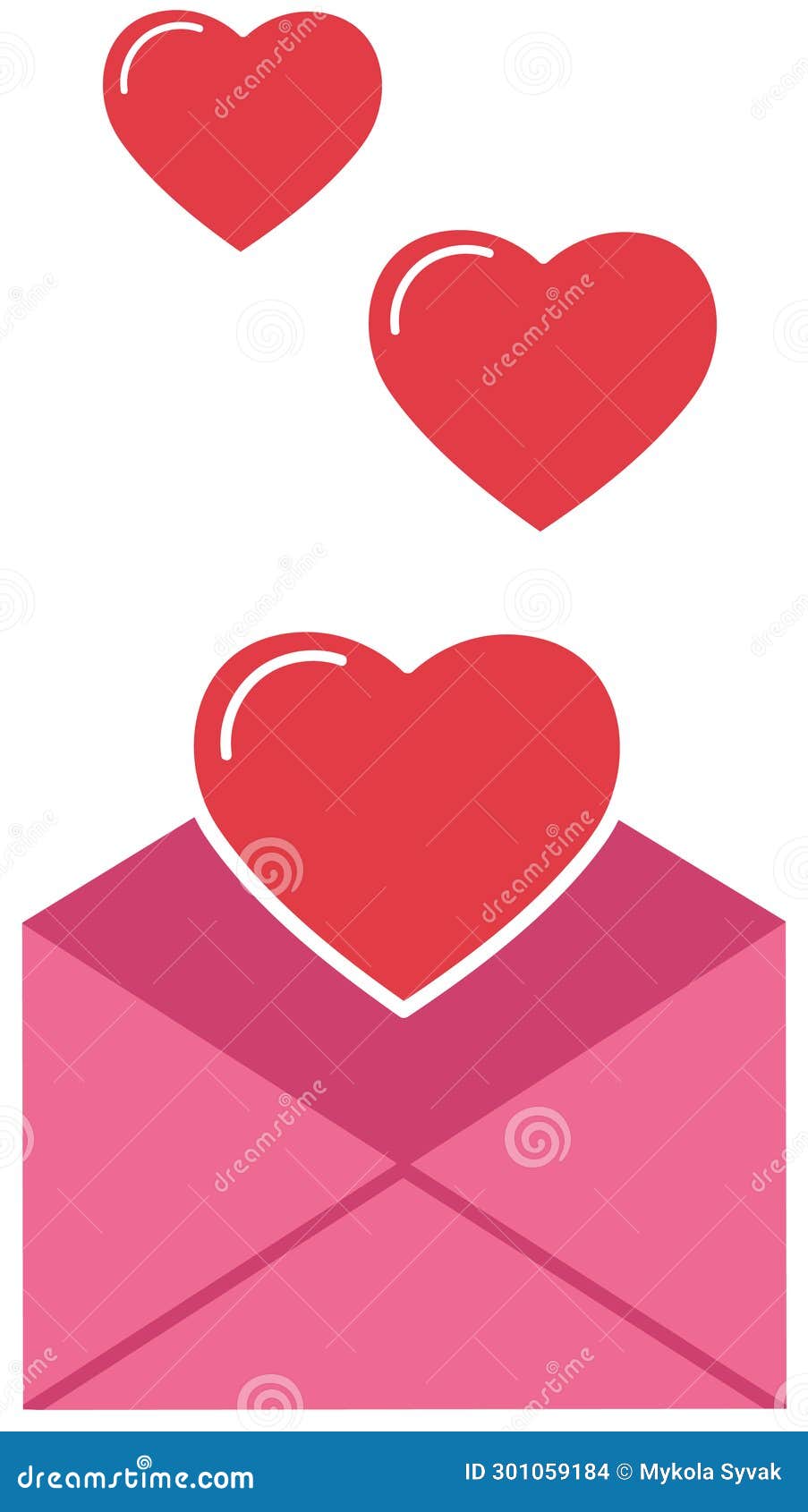 Heart Envelope Icon stock vector. Illustration of sign - 301059184