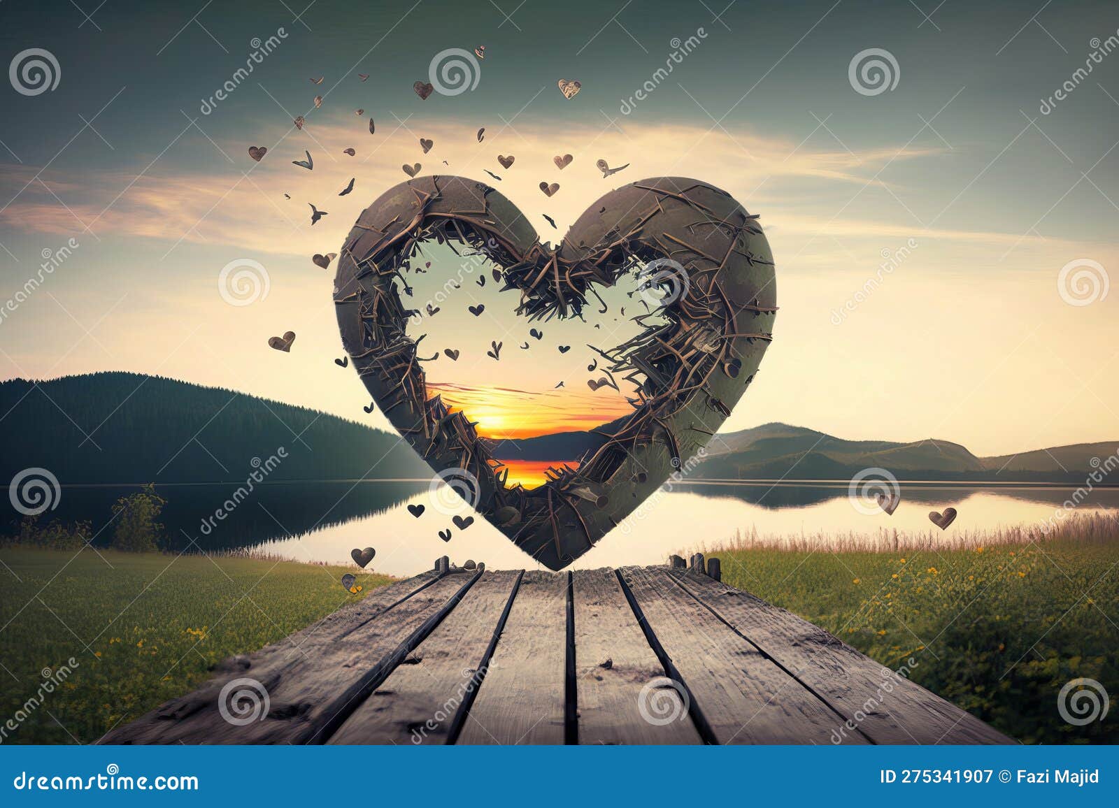 Heart,environmental Protection Concept,nature,Generative AI Stock ...