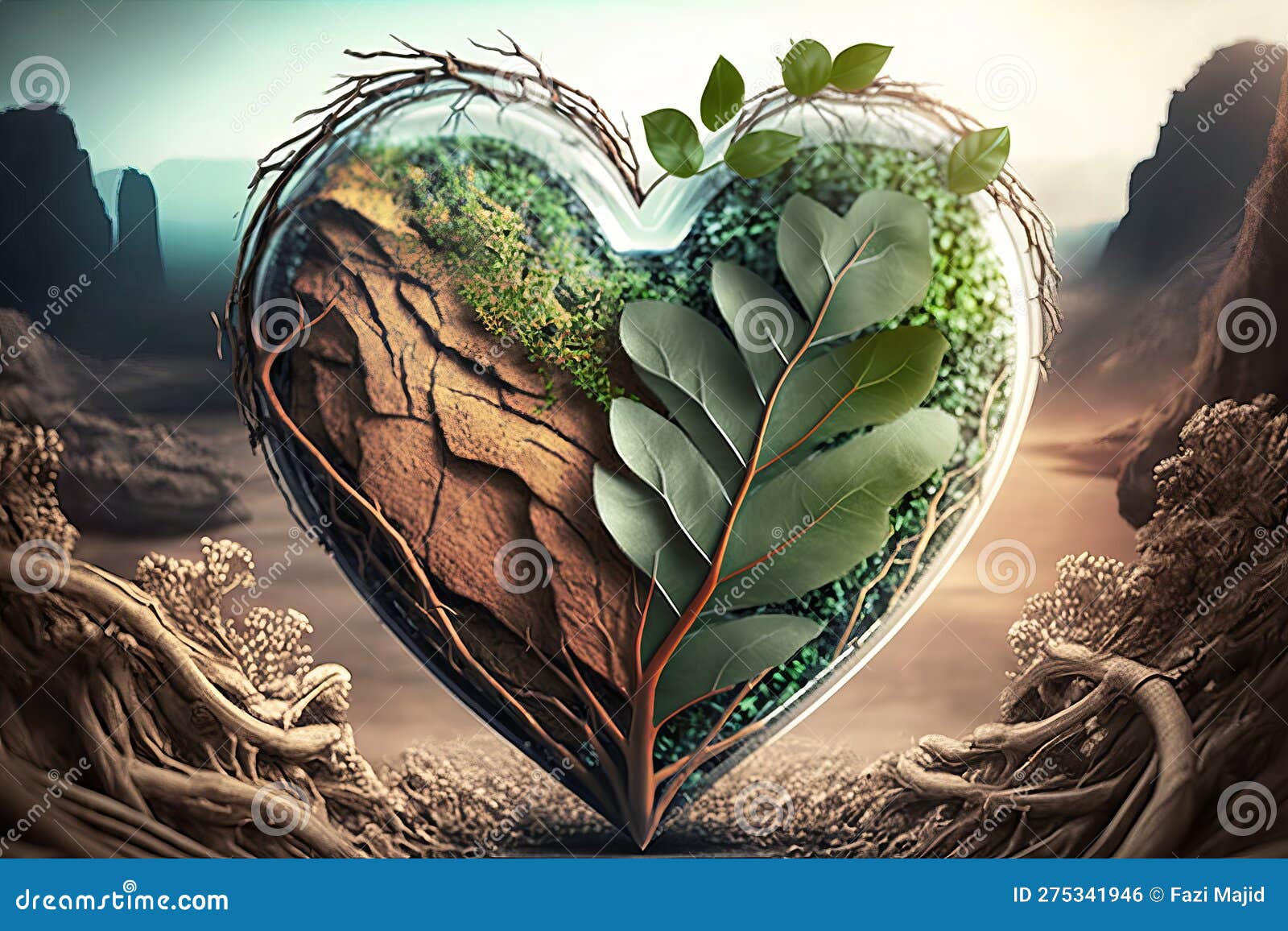 Heart,environmental Protection Concept,nature,Generative AI Stock ...