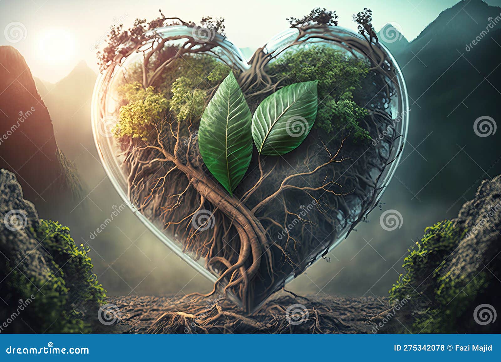 Heart,environmental Protection Concept,nature,Generative AI Stock Photo ...