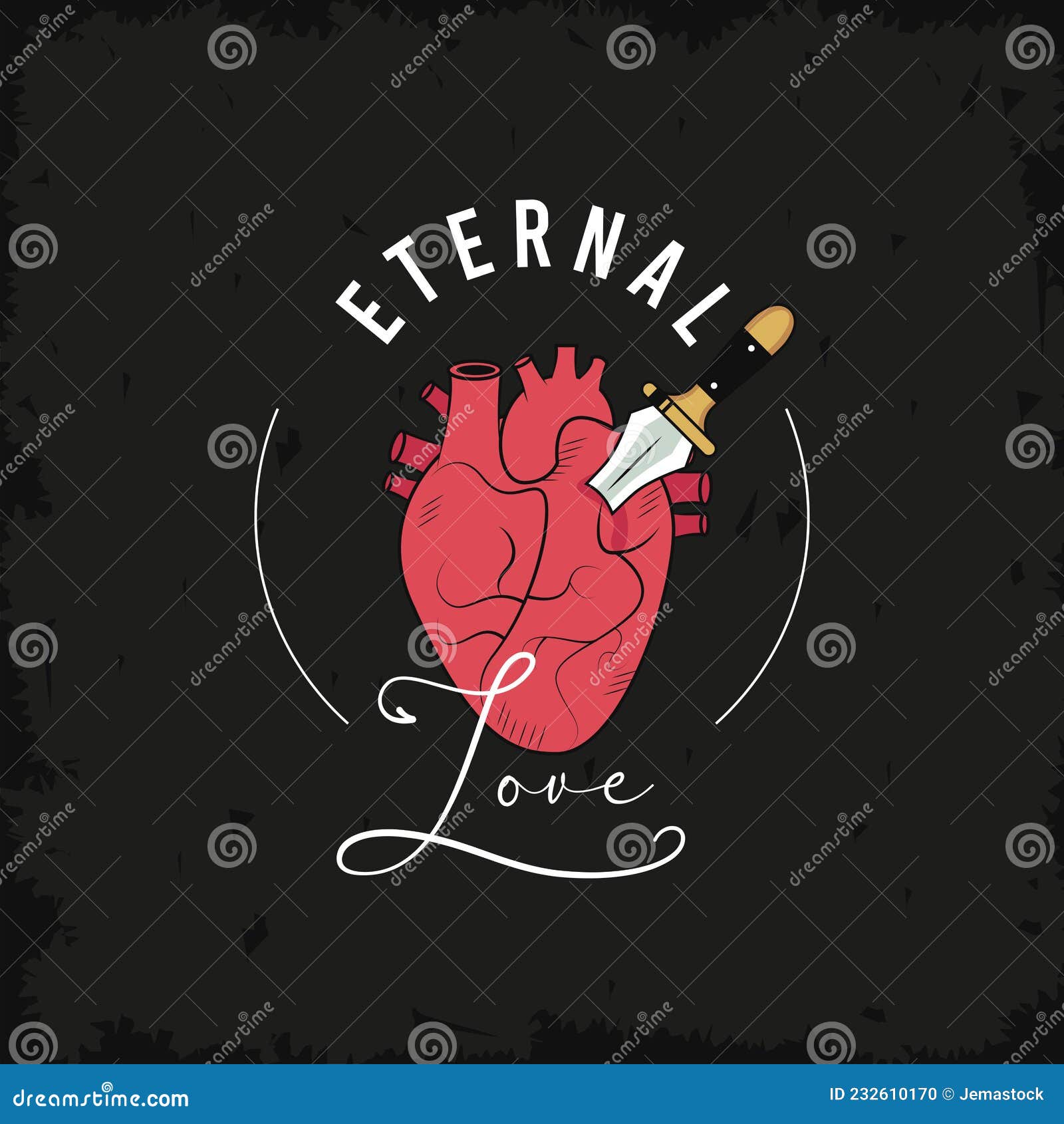 The Eternal Love Triangle Vector Illustration | CartoonDealer.com #7164372