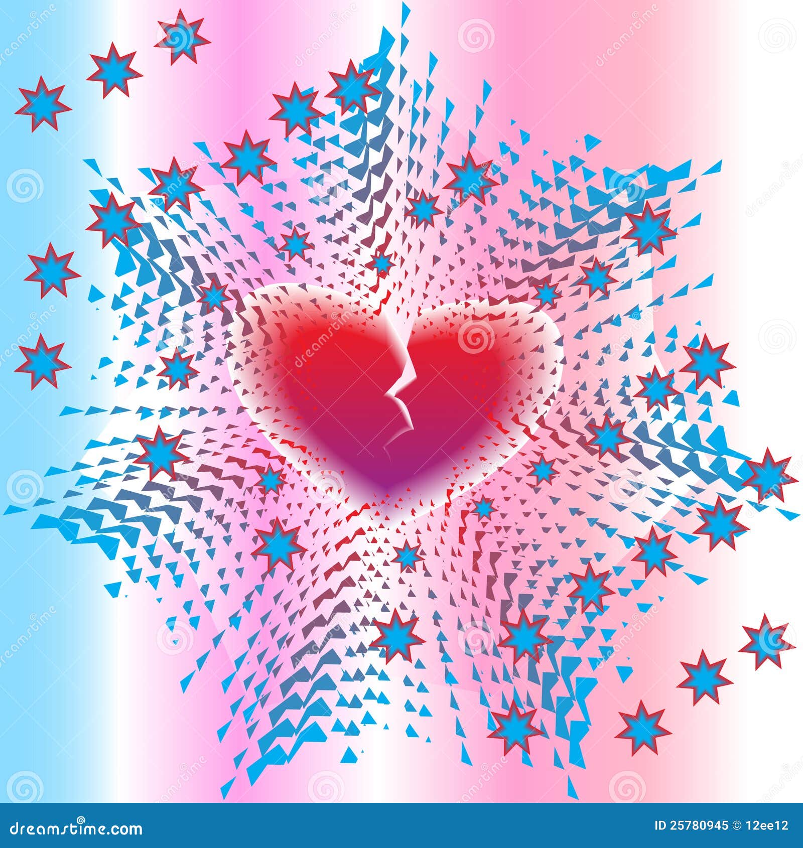 Heart Explosion stock vector. Illustration of background - 25780945
