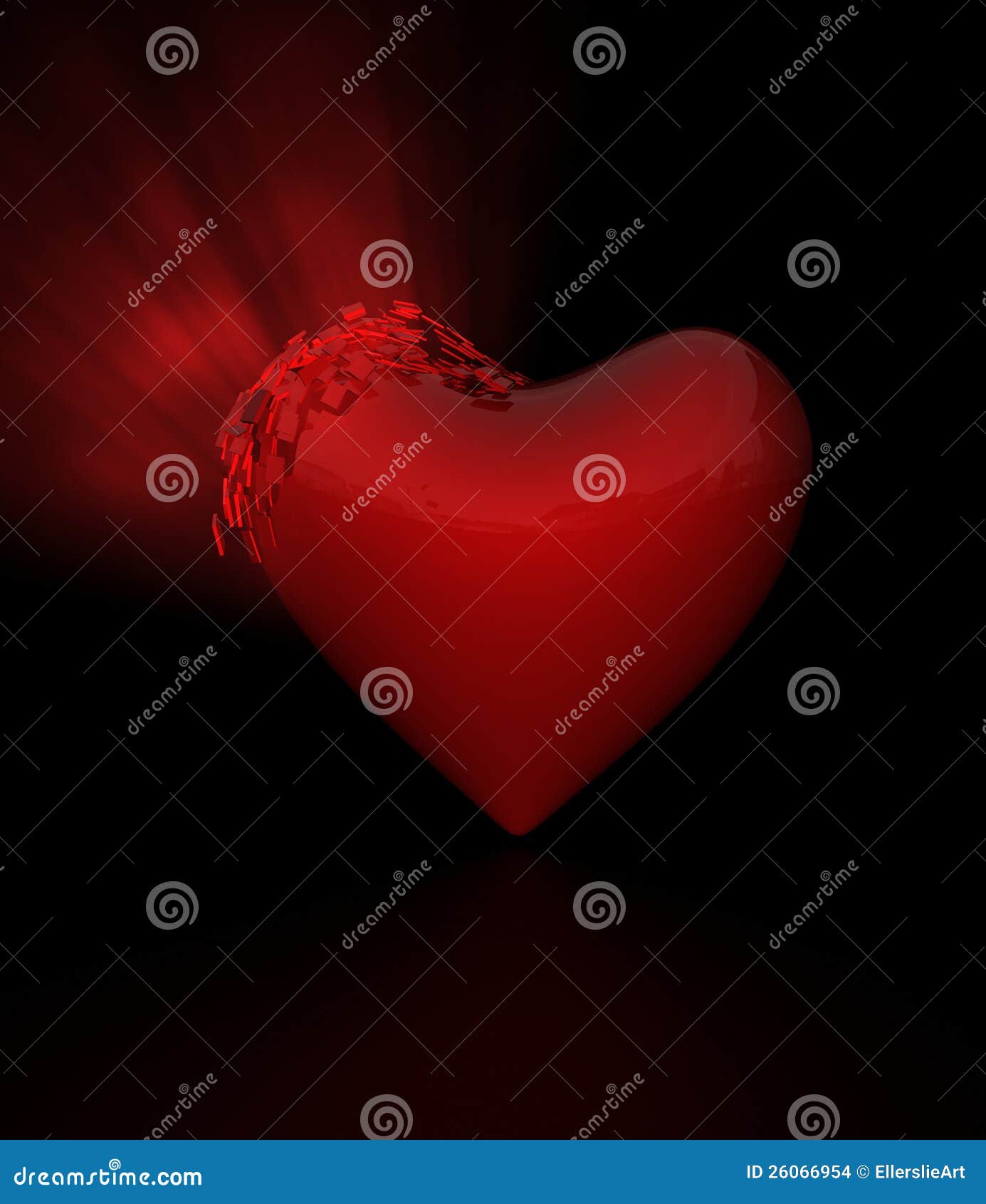Heart explosion stock illustration. Illustration of power - 26066954