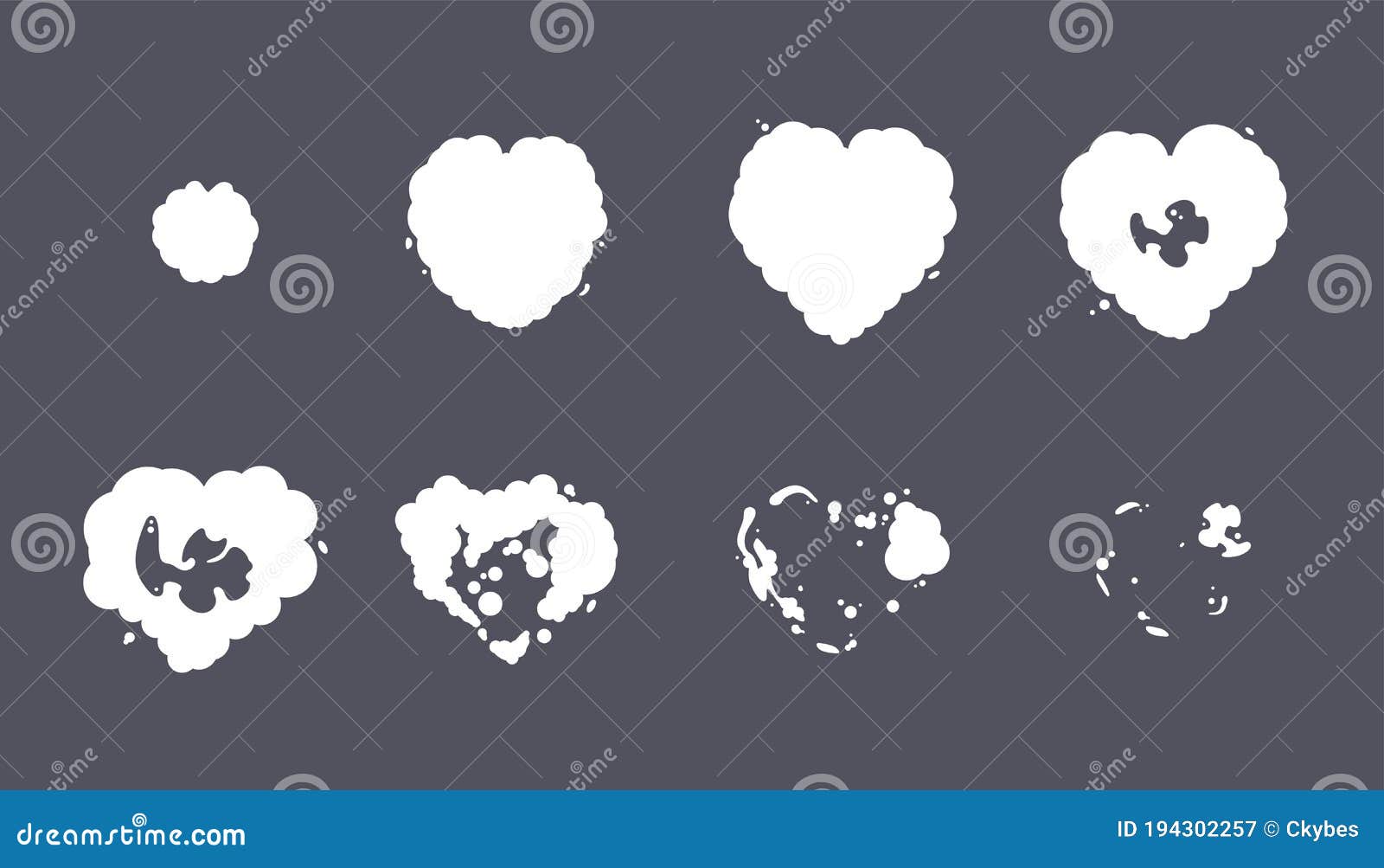 Heart Sprite Animation. Grow And Disappear Sprite Sequence For Like ...