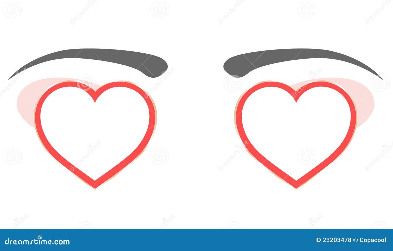 Heart Eye Design with Empty Space Stock Vector - Illustration of love ...