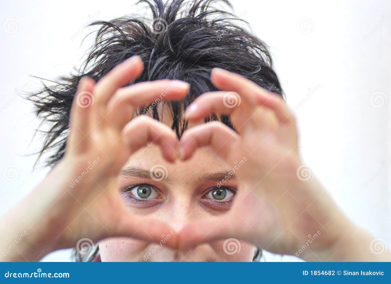 Heart on eyes stock photo. Image of perfect, cute, heart - 1854682