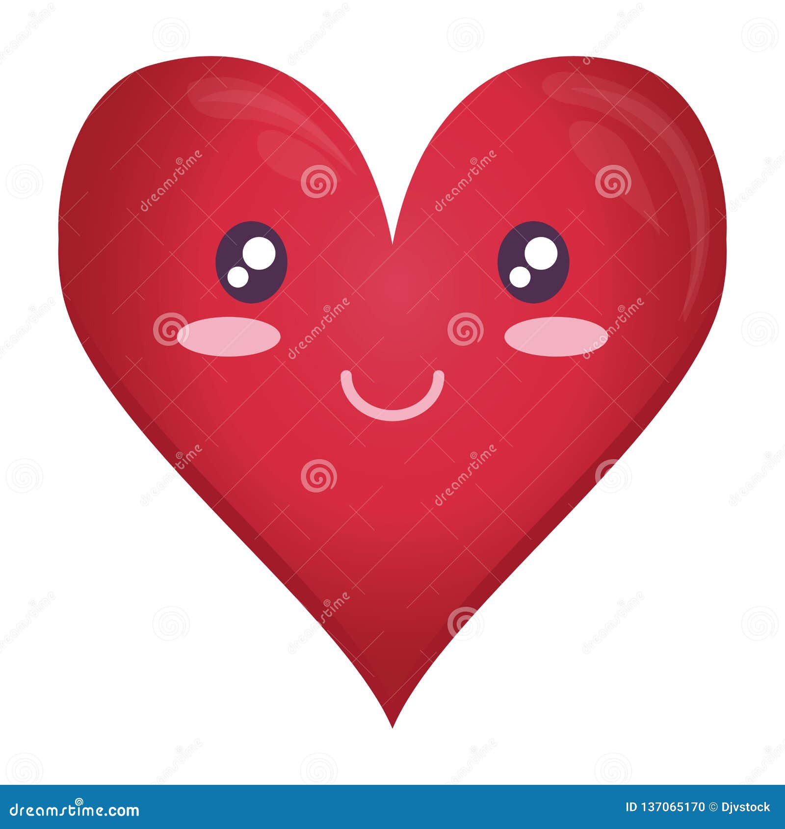 Heart Face Emoticon Character Stock Vector - Illustration of graphic ...