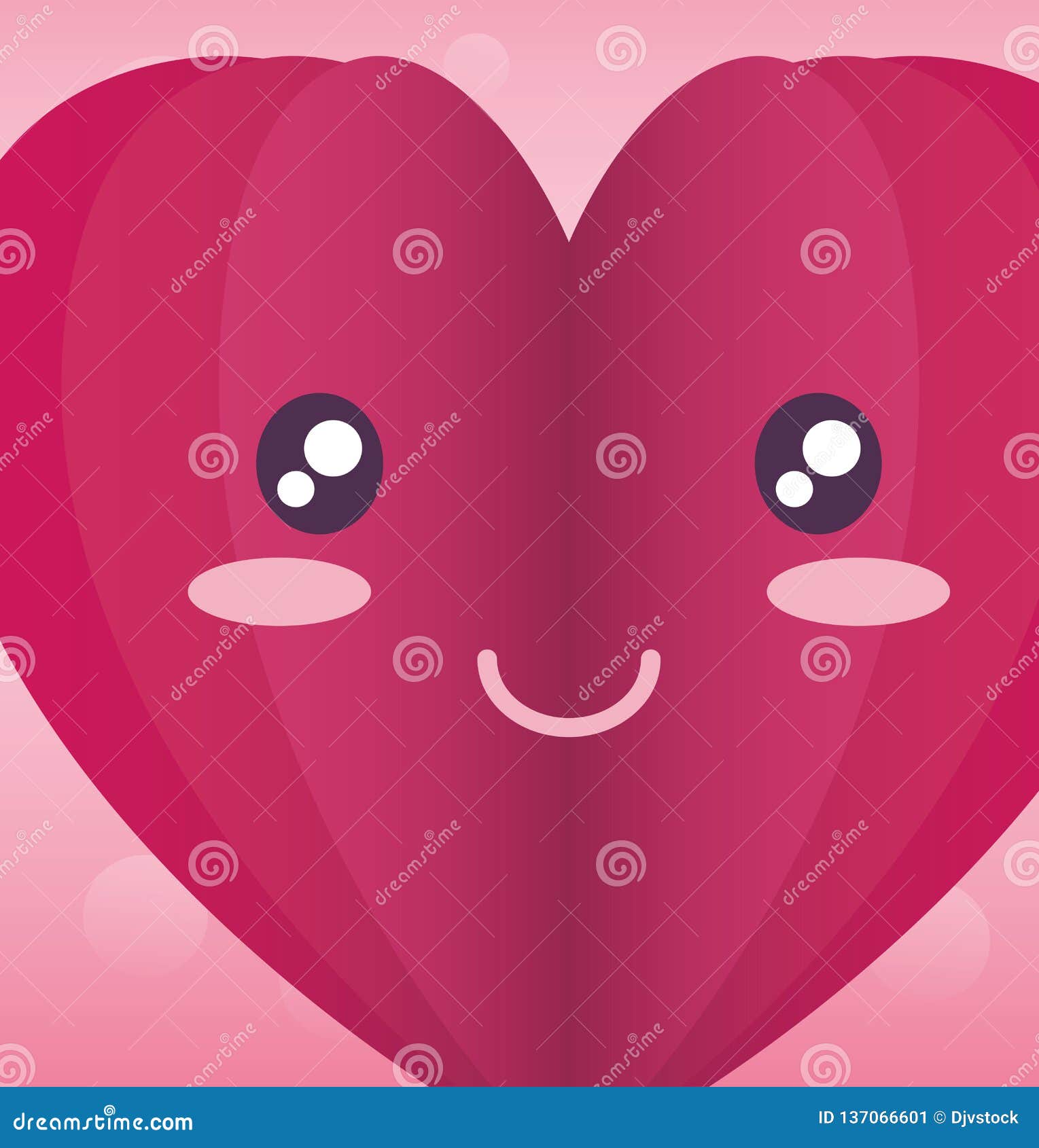 Heart Face Emoticon Character Stock Vector - Illustration of passion ...