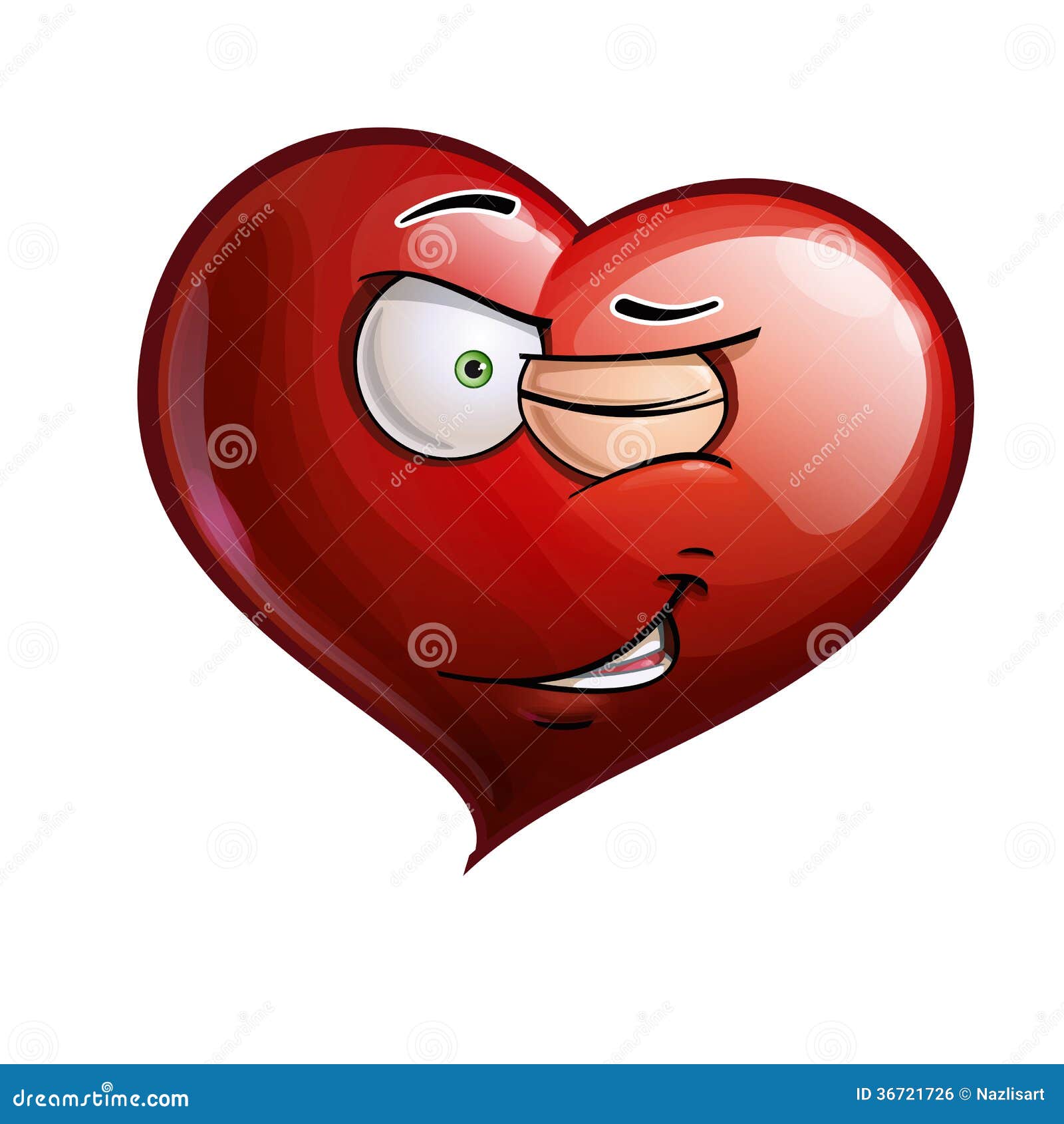 Heart Faces - Winking stock illustration. Illustration of character ...