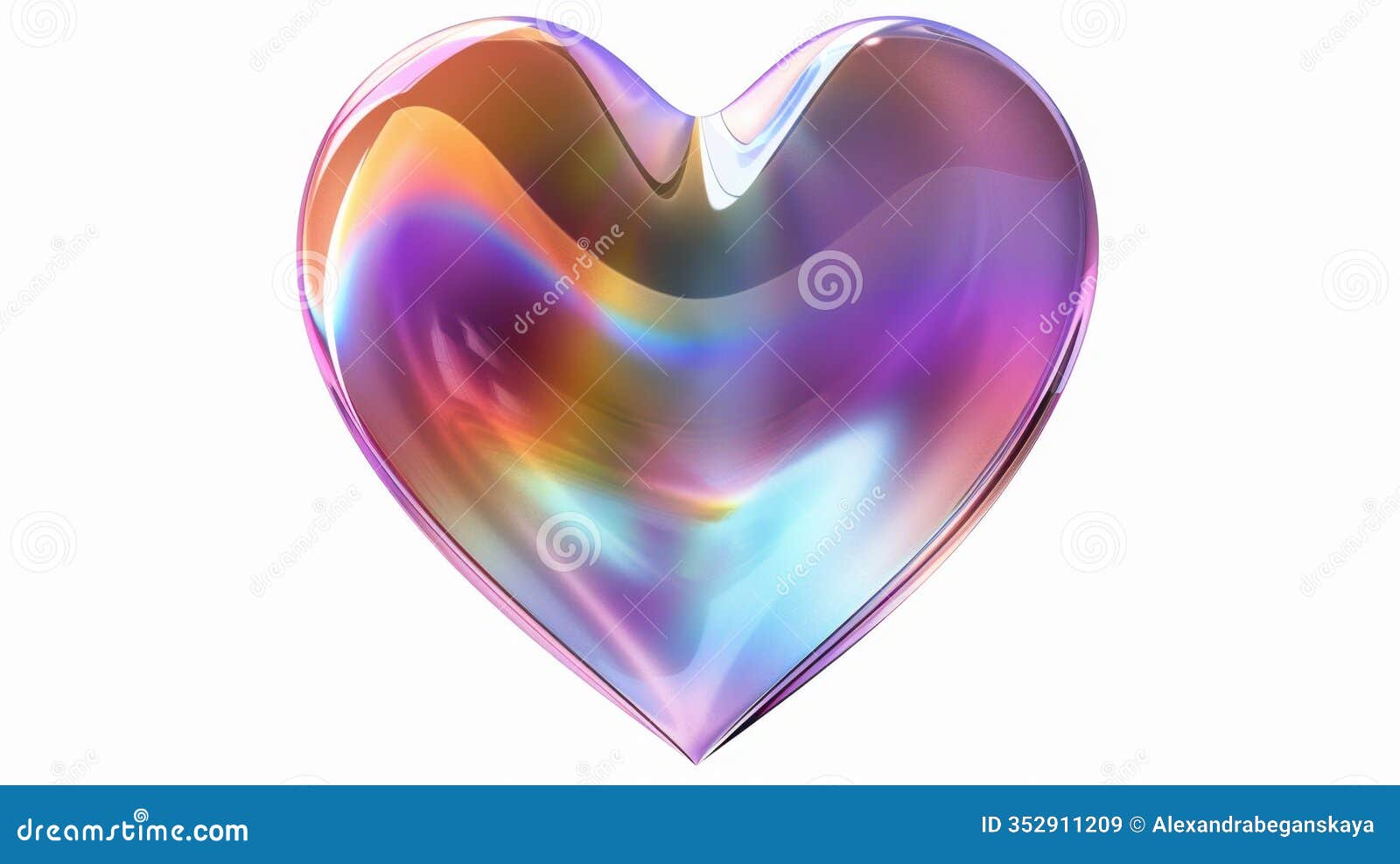 Heart Failure Awareness Week Iridescent Heart Shape with Multicolored ...
