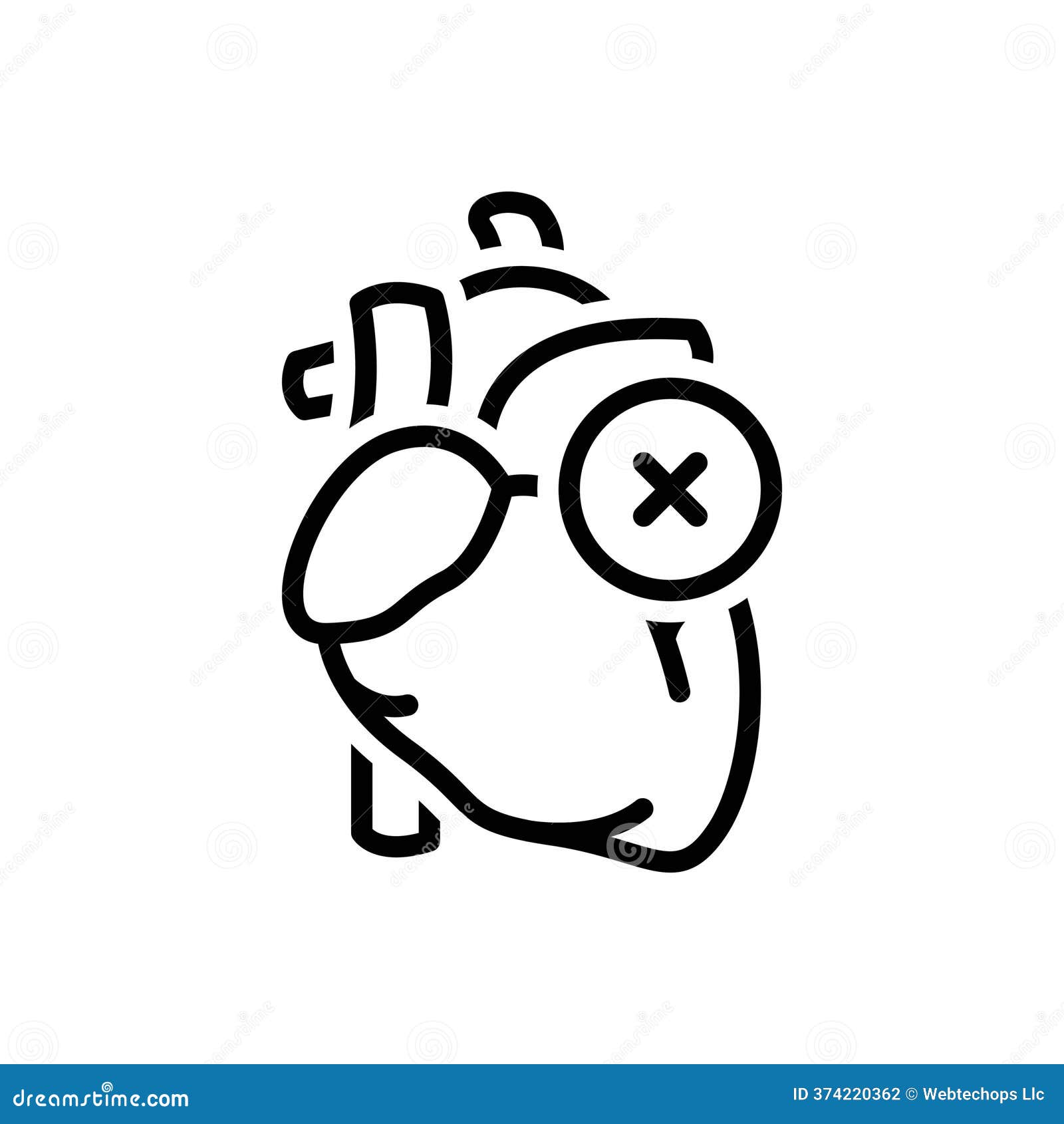 Heart Failure Poster Cartoon Vector | CartoonDealer.com #210867899