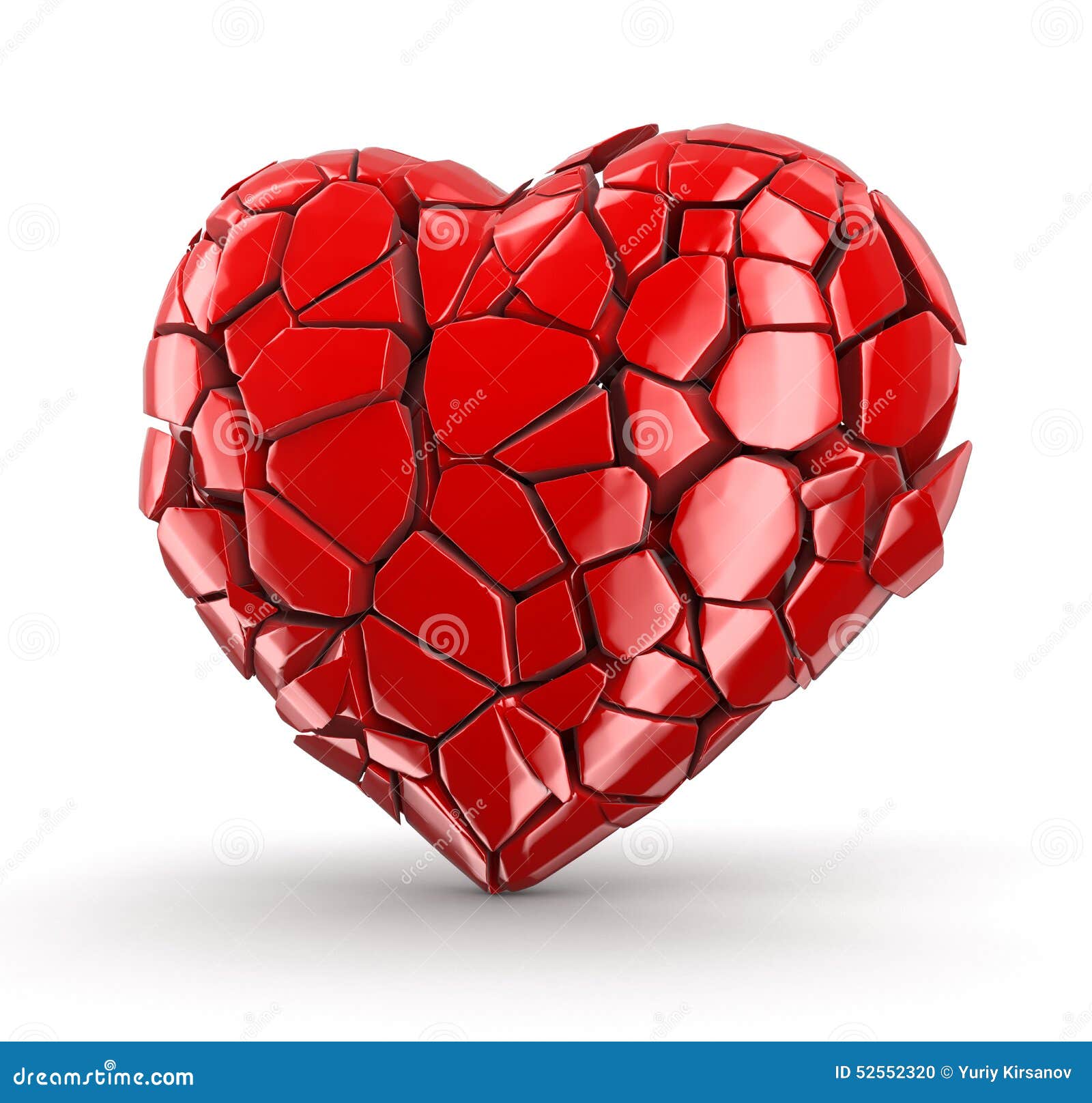 Heart Falls Apart (clipping Path Included) Stock Illustration ...