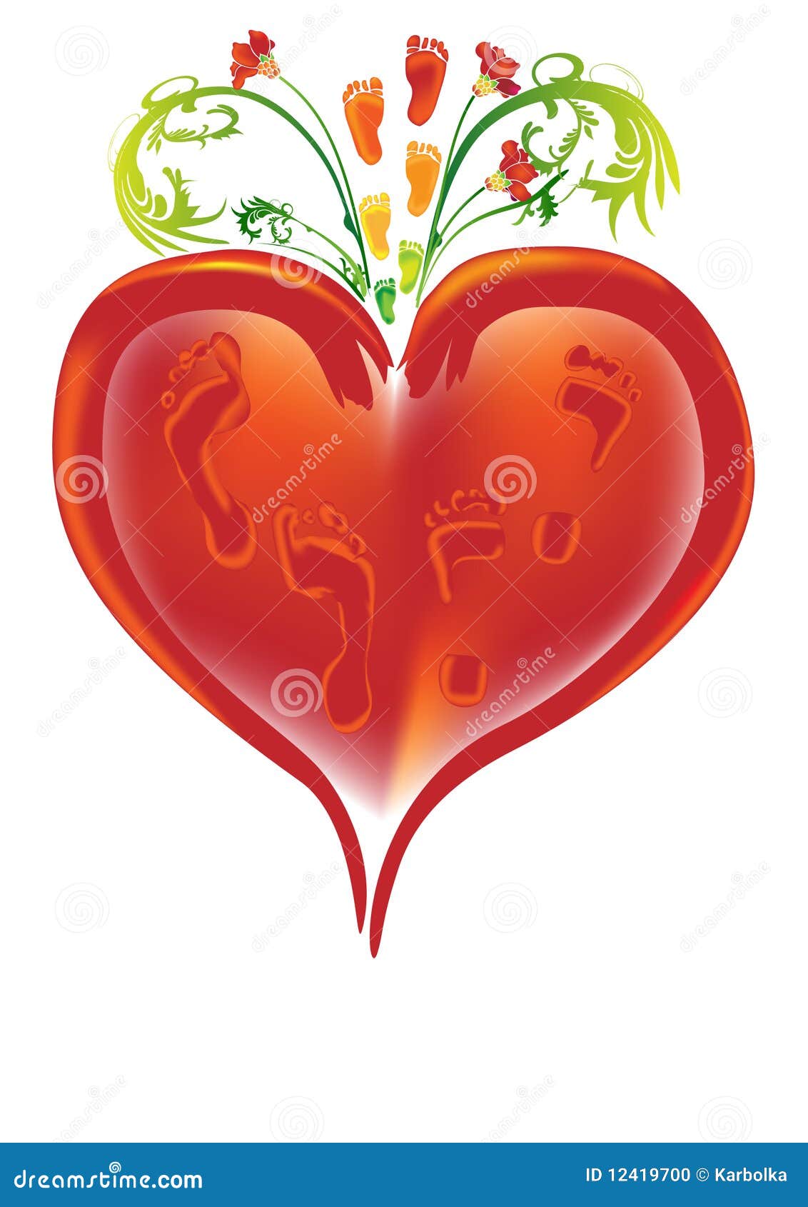 Heart of family stock vector. Illustration of symbol - 12419700