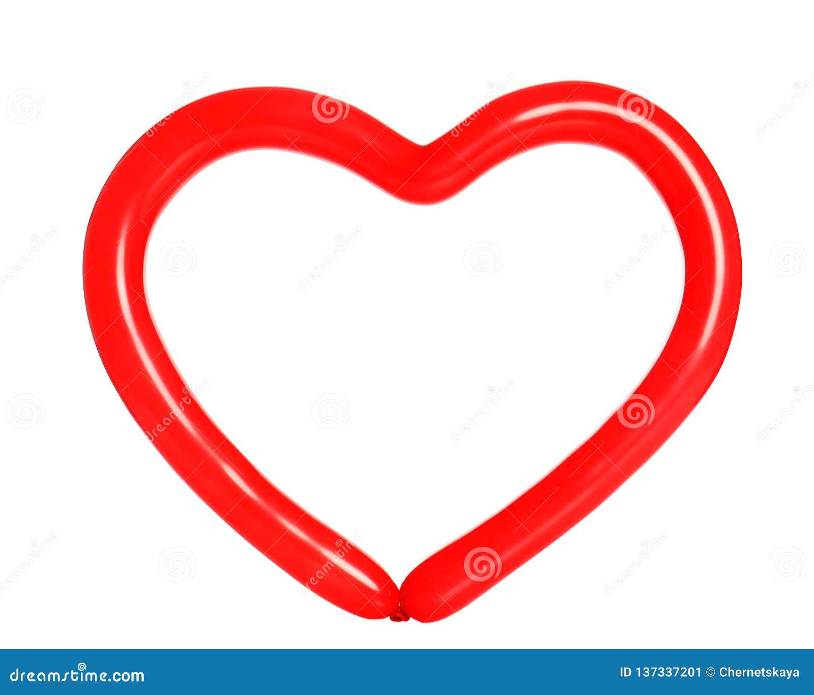 Heart Figure Made of Modelling Balloon on White Stock Image - Image of ...