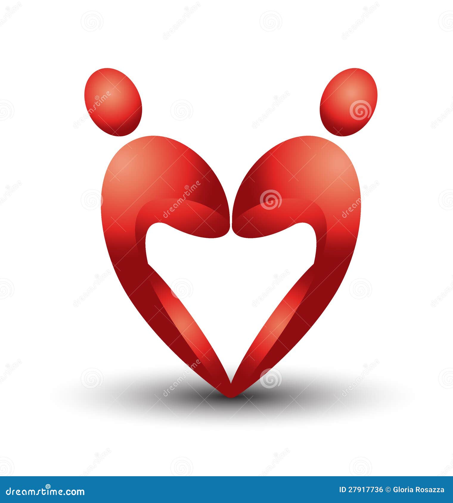 Couples team heart logo stock vector. Illustration of figure - 27917736