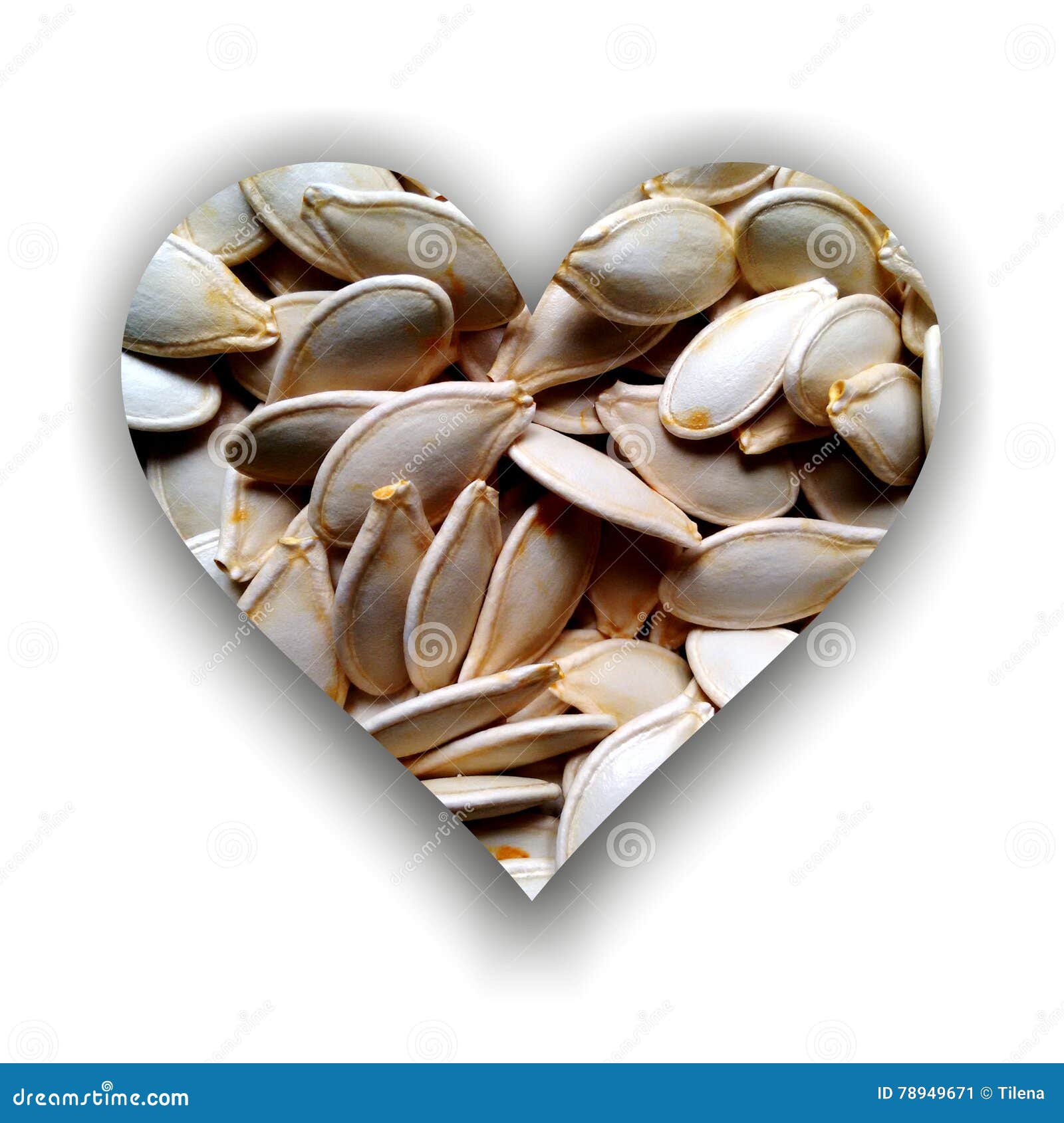 Heart Filled with Pumpkin Seeds Stock Image - Image of energy, autumn ...