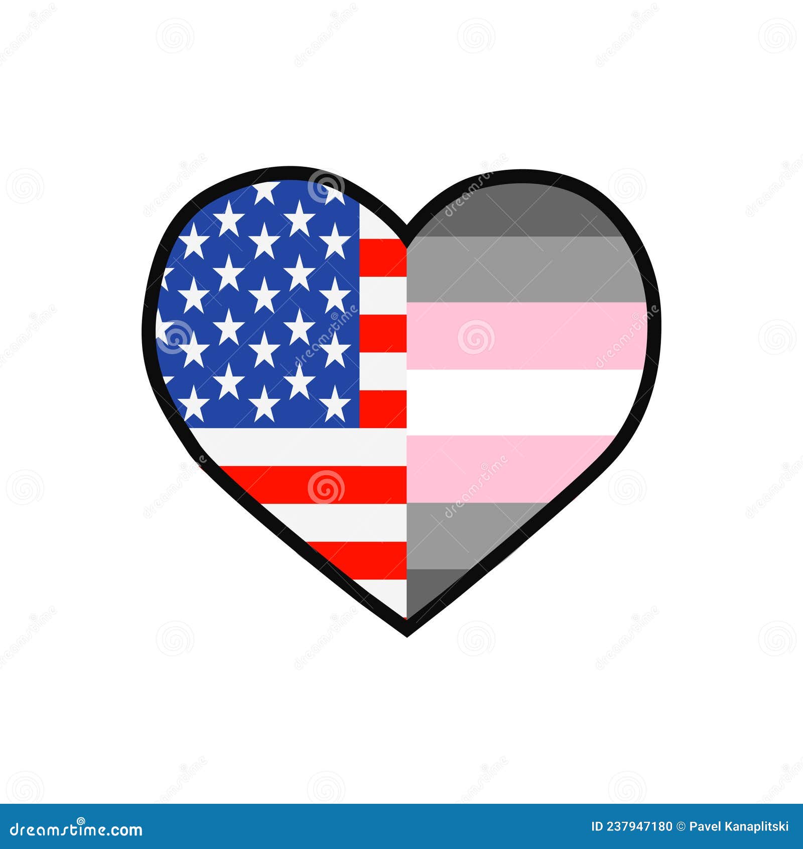 Demigirl Pride Flag Vector Illustration 222061852