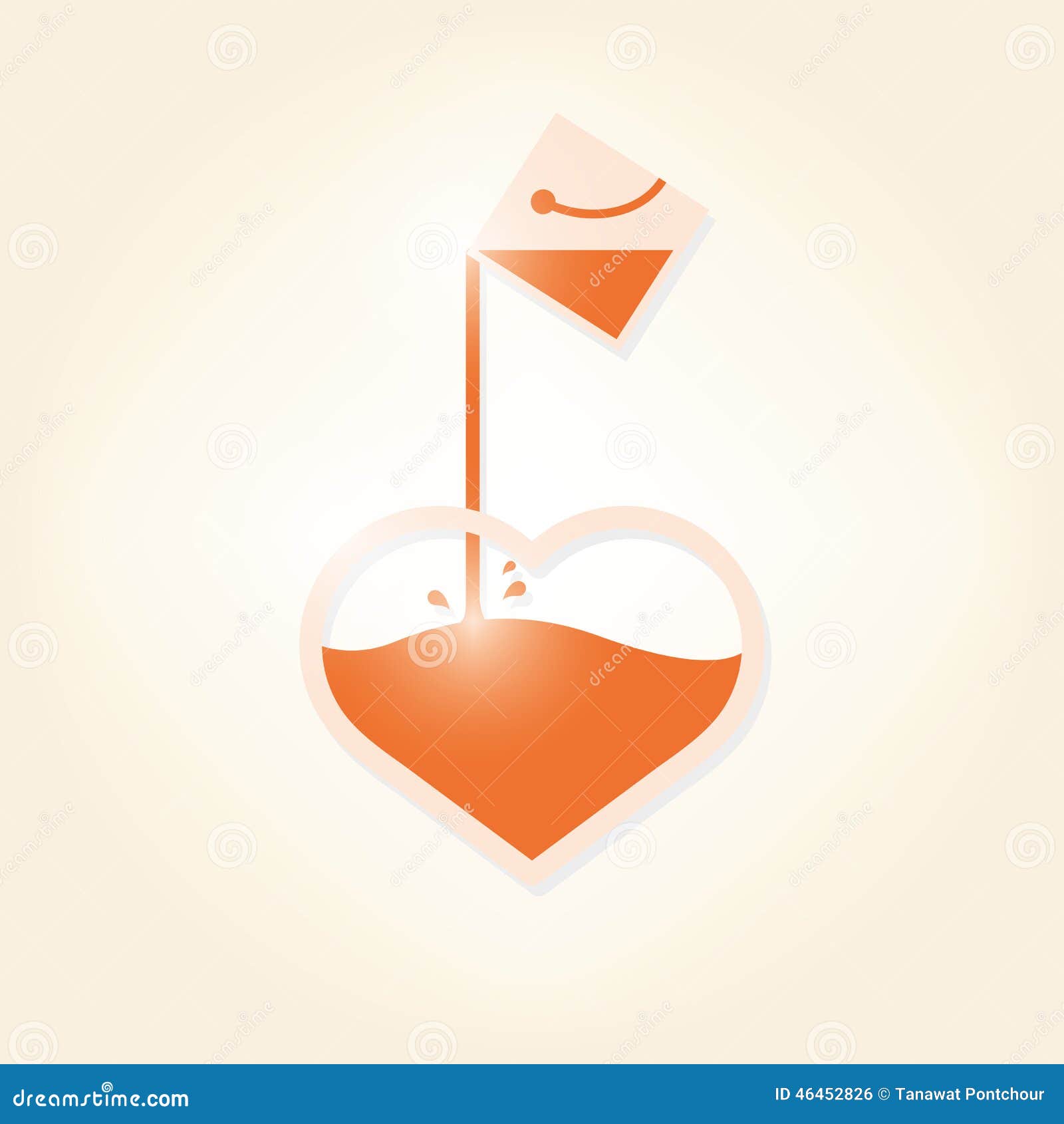 Heart filling. stock vector. Illustration of care, shape - 46452826