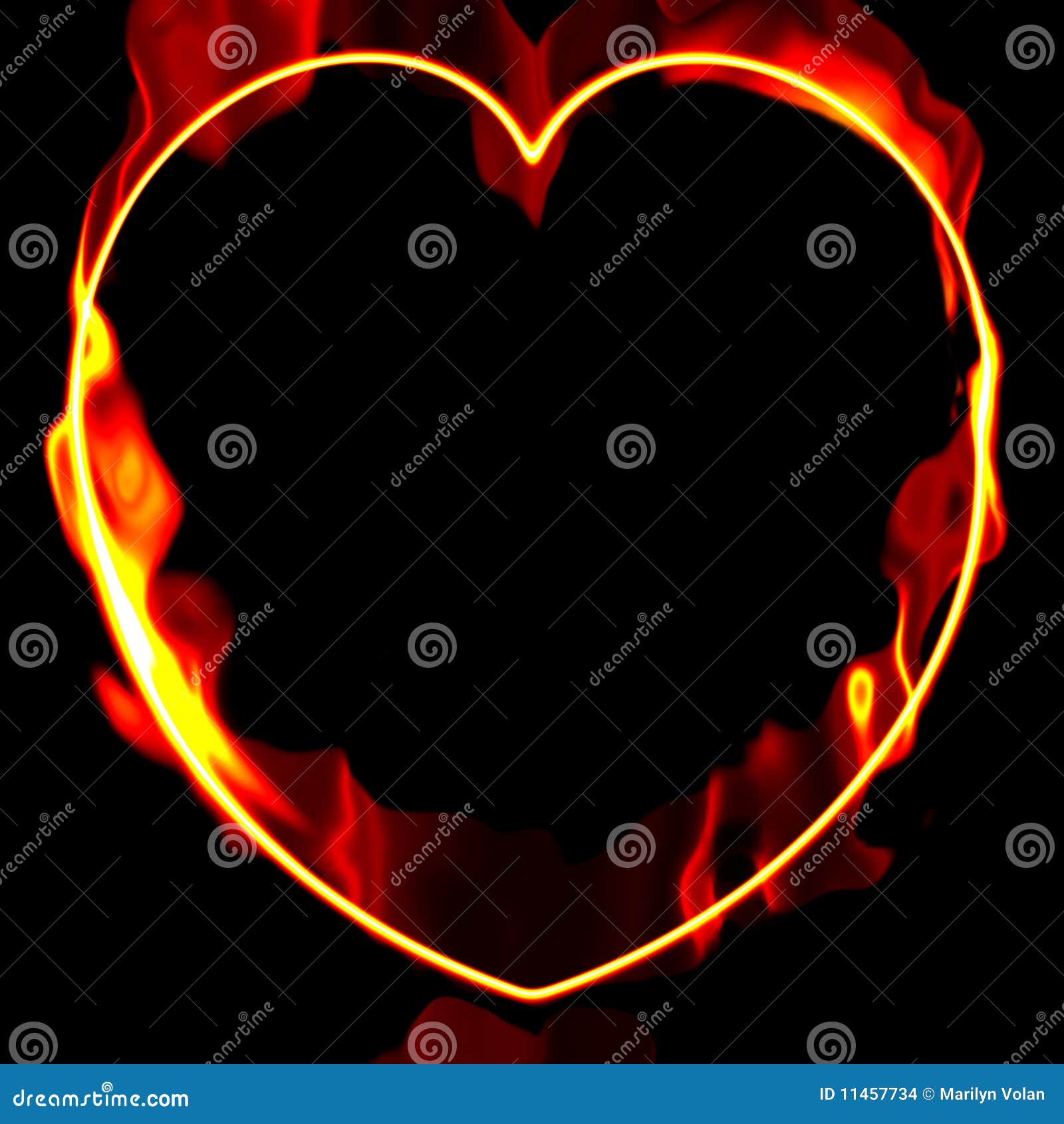 Heart of Fire stock illustration. Illustration of feelings - 11457734