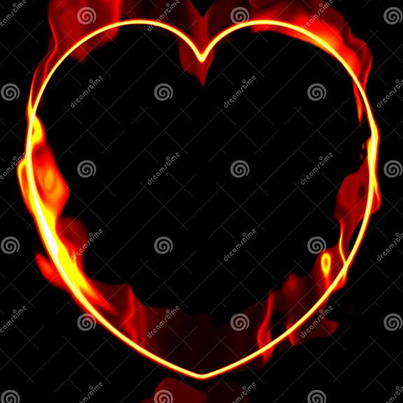Heart of Fire stock illustration. Illustration of feelings - 11457734