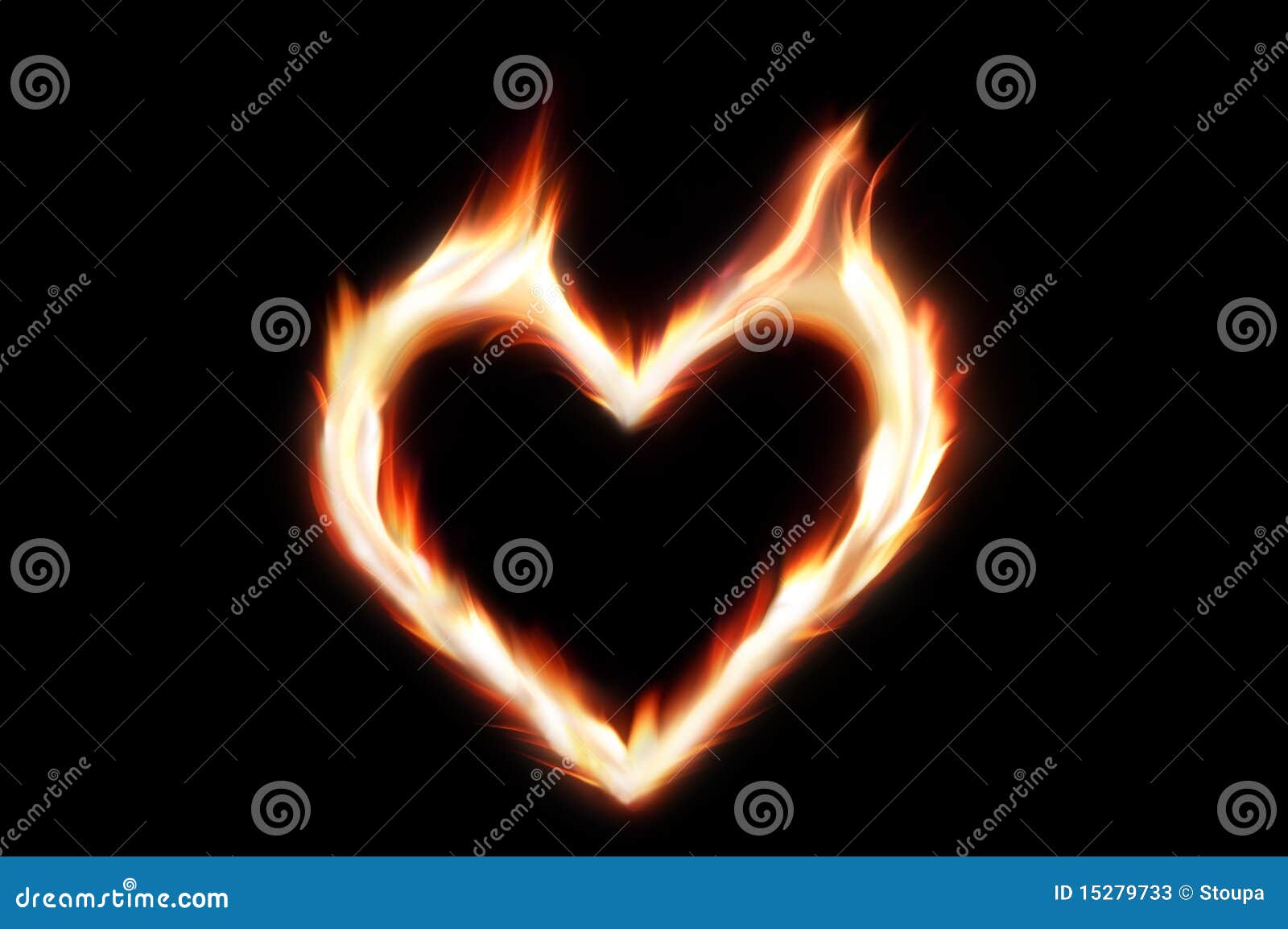 Heart of fire stock image. Image of yellow, concept, burn - 15279733