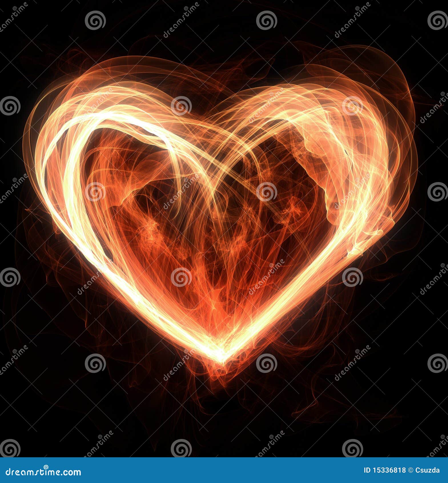 Heart on fire stock illustration. Illustration of futuristic - 15336818