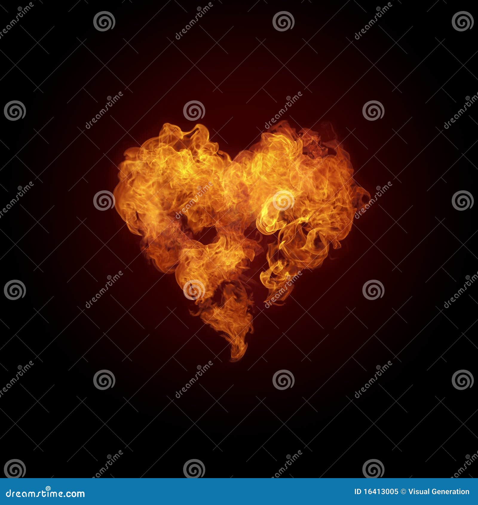 Heart in Fire stock illustration. Illustration of abstract - 16413005
