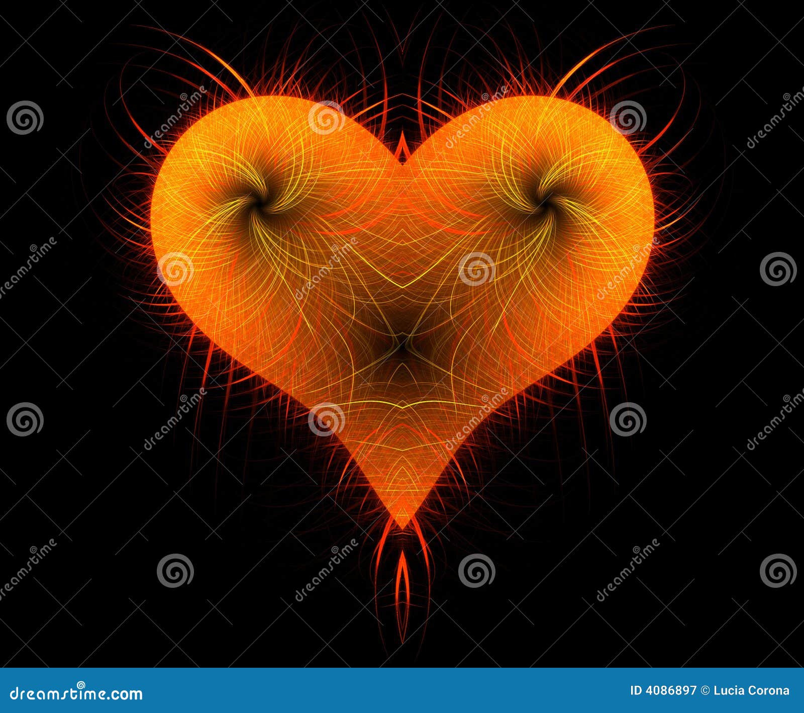 Heart of fire stock illustration. Illustration of inferno - 4086897
