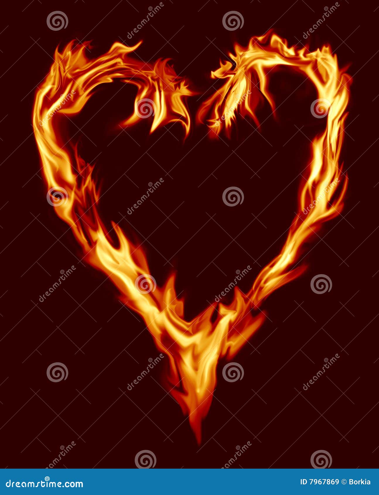 Colorful Fire Hearts Backgrounds
