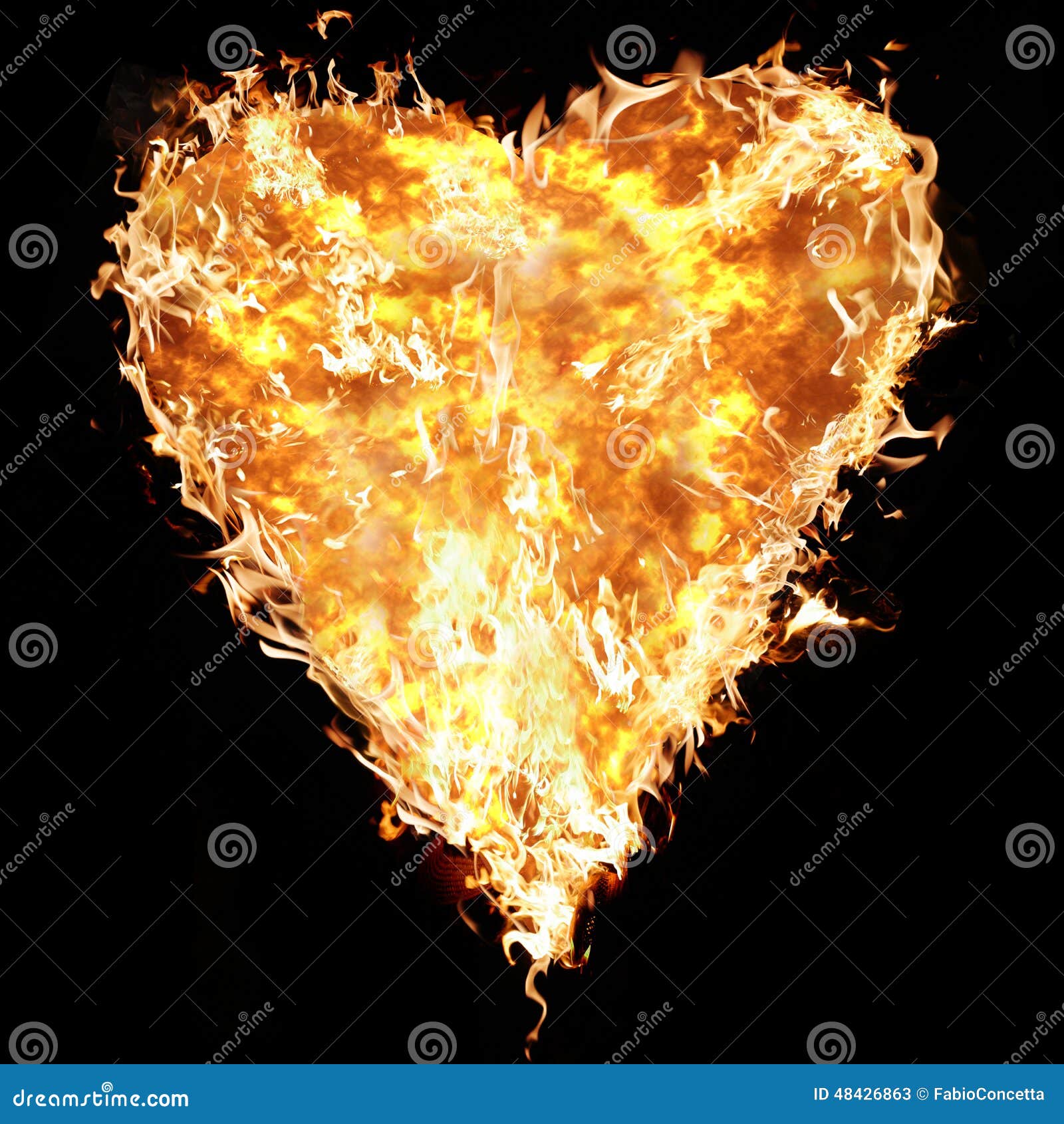 Heart of fire stock illustration. Illustration of photomanipulation ...
