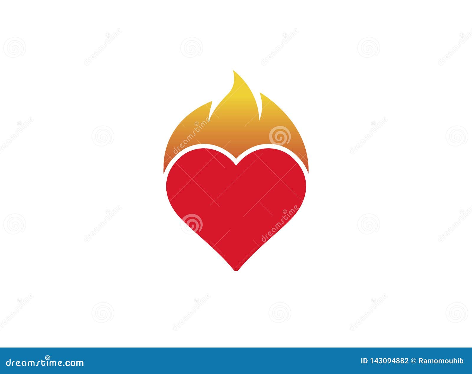 Heart and Fire for Logo Design Stock Illustration - Illustration of ...