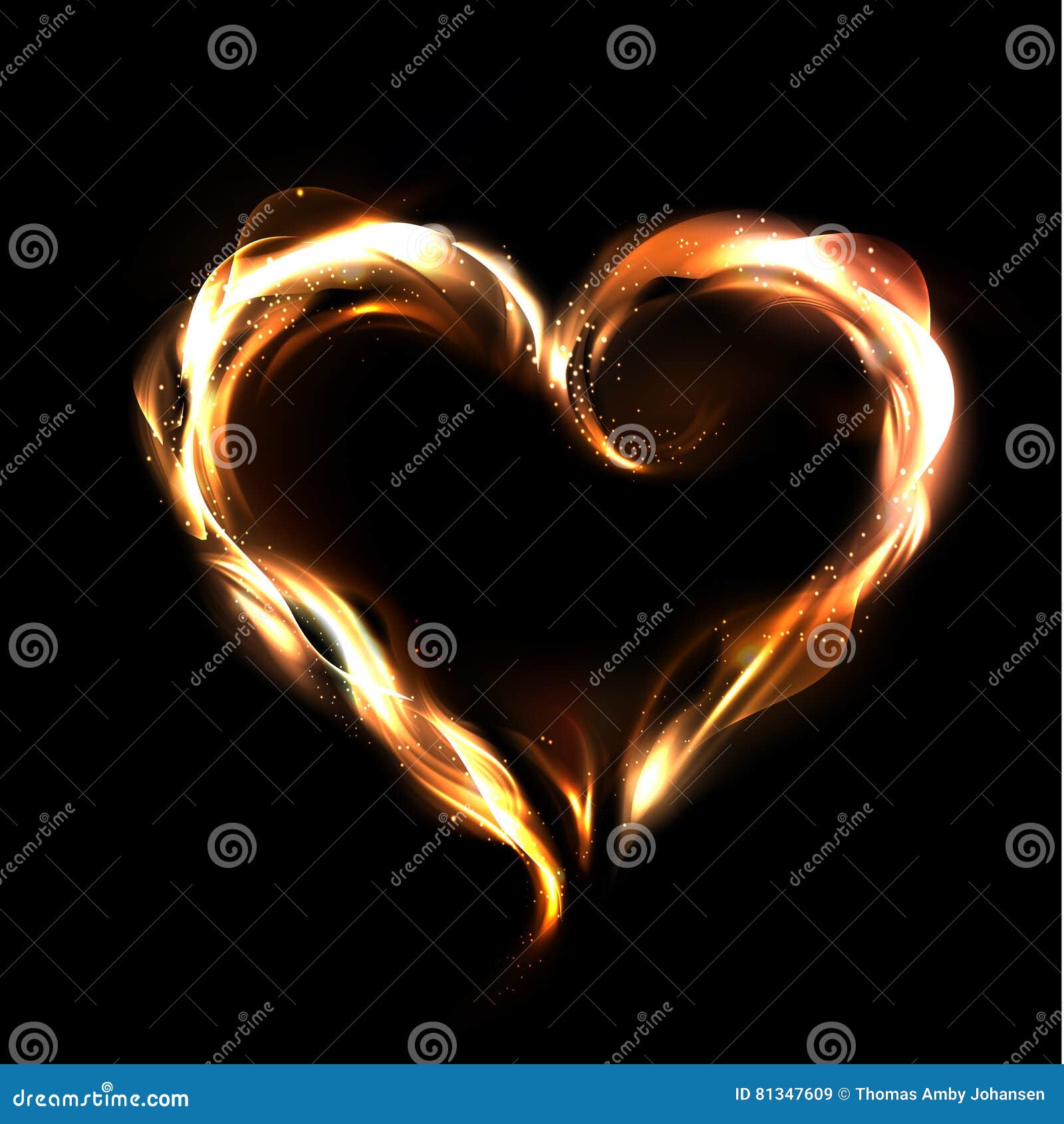 Heart of fire vector stock vector. Illustration of romance - 81347609