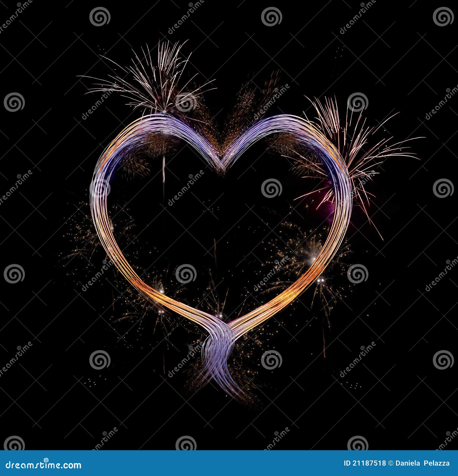 Heart with fireworks stock photo. Image of heart, explosion - 21187518