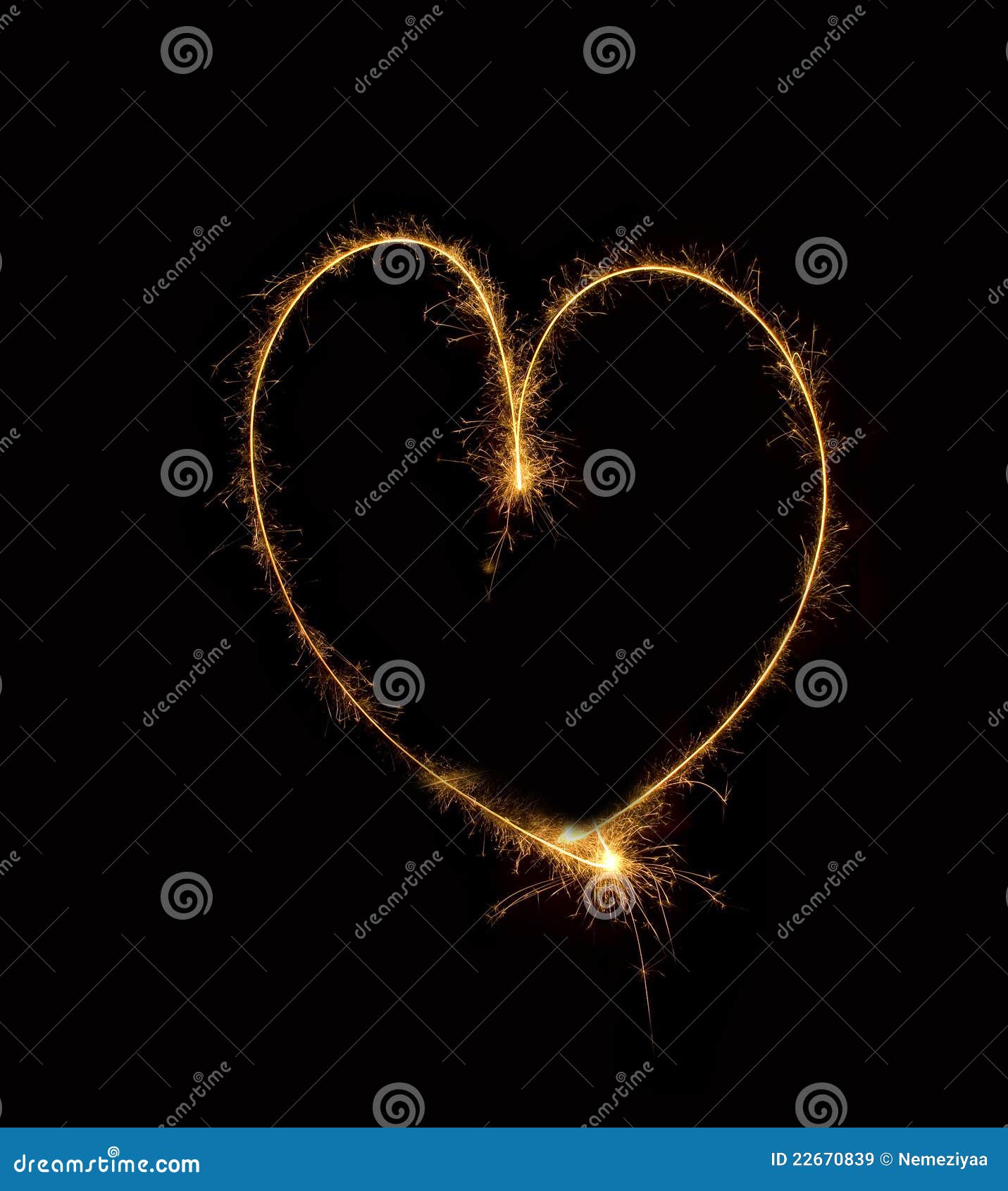 Heart from fireworks stock illustration. Illustration of nature - 22670839