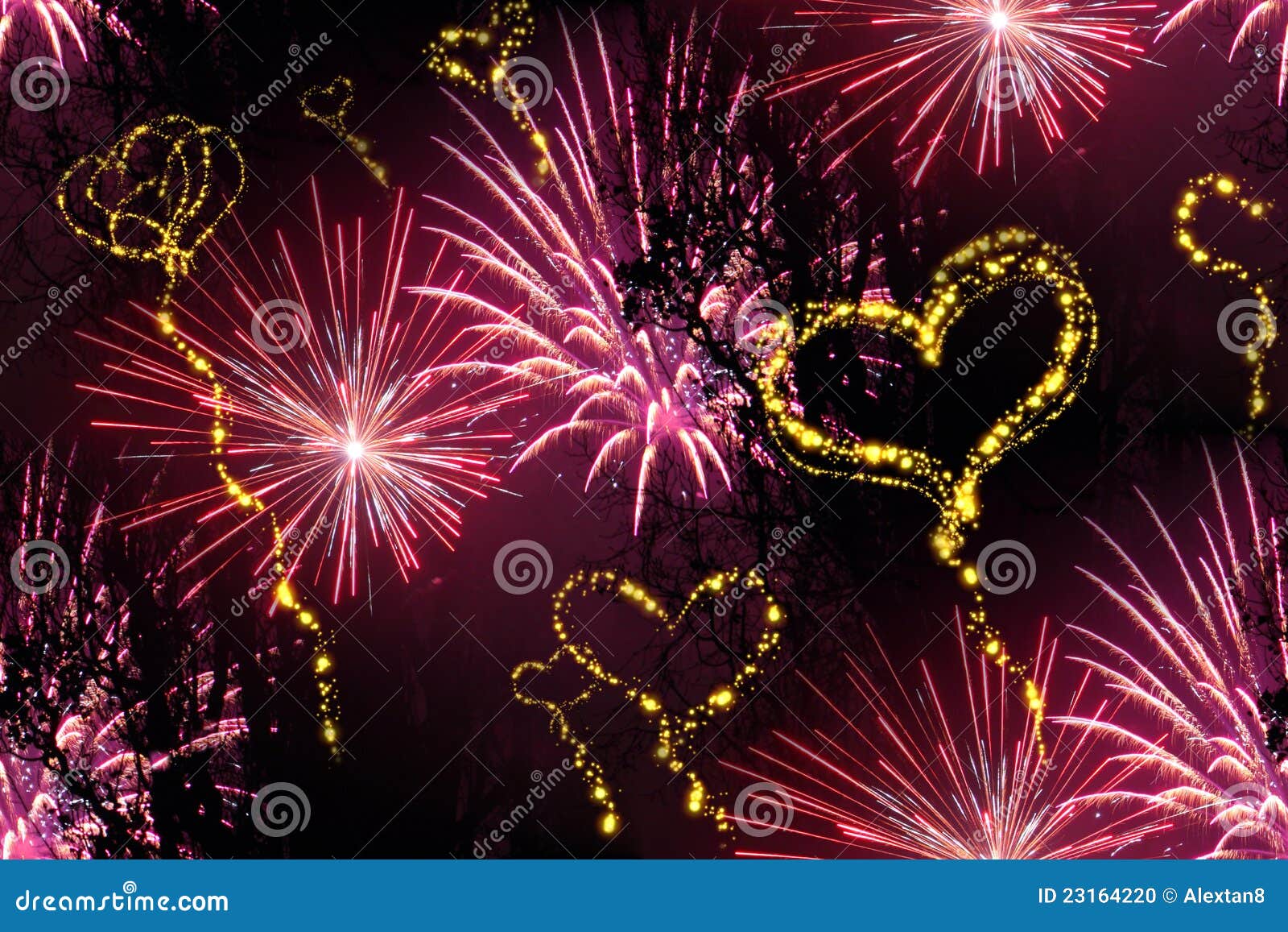 Heart Fireworks Stock Illustrations – 4,961 Heart Fireworks Stock ...