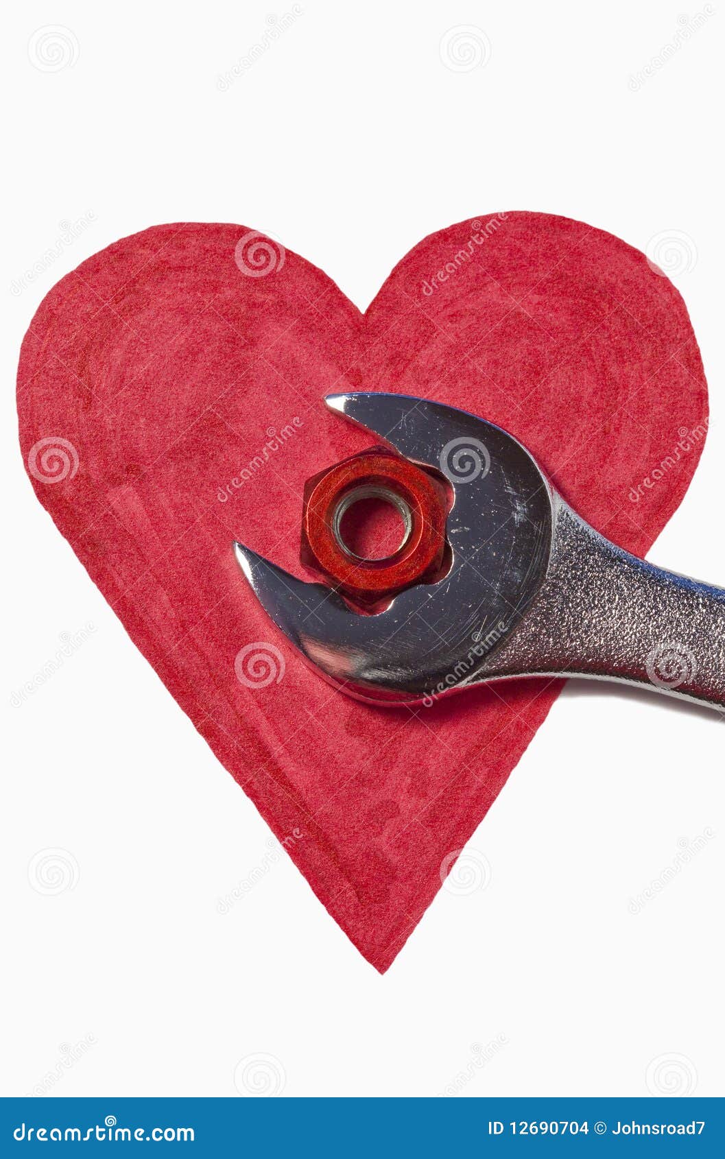 Heart Fix stock photo. Image of industry, tighten, wrench - 12690704