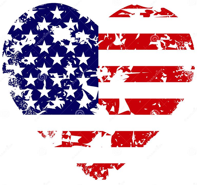 Heart flag stock vector. Illustration of glory, flag, spangled - 7305607