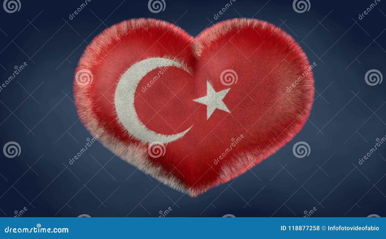 Heart of the Flag of Turkey. Stock Illustration - Illustration of ...