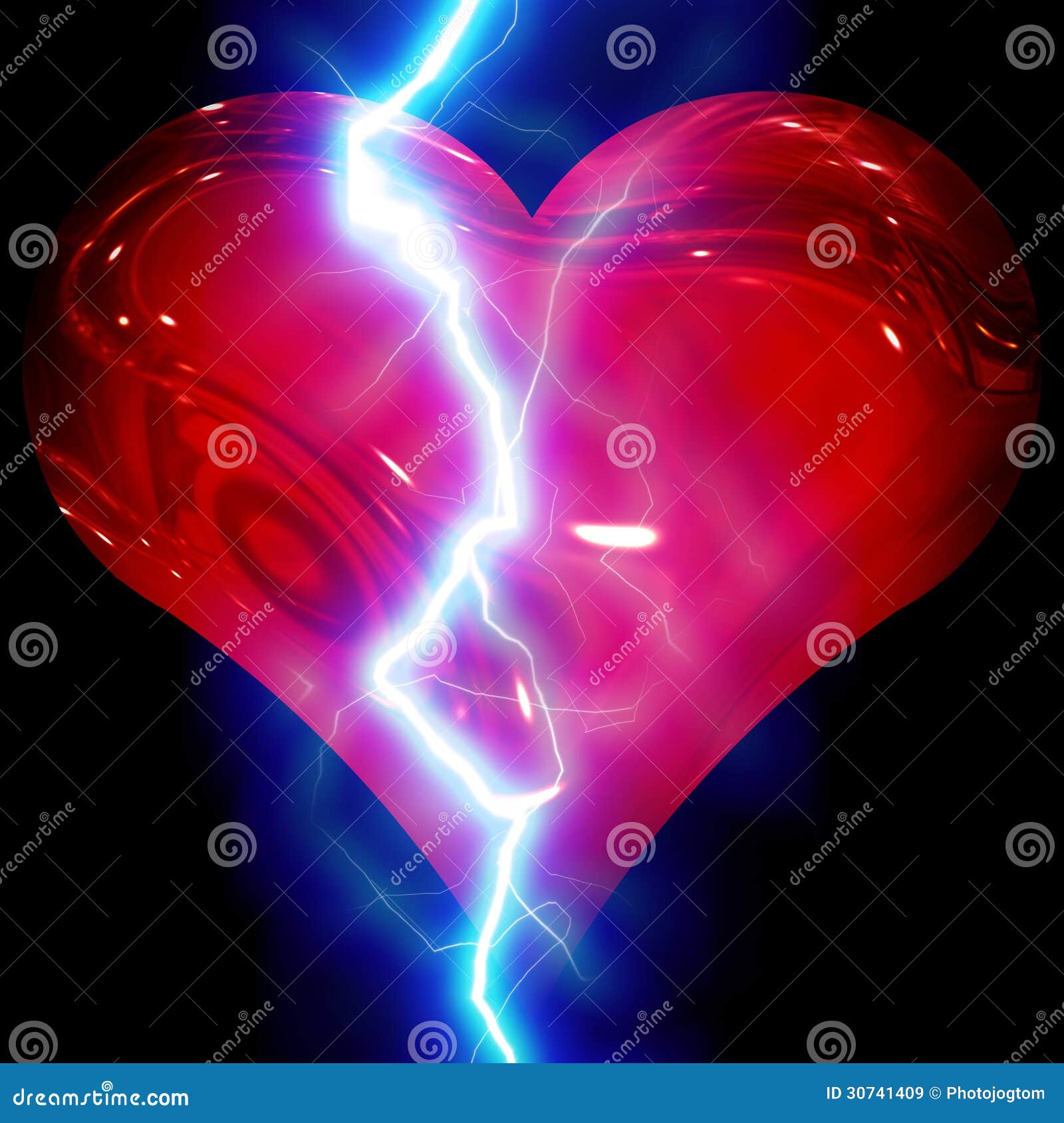 Heart flash stock illustration. Illustration of glowing - 30741409