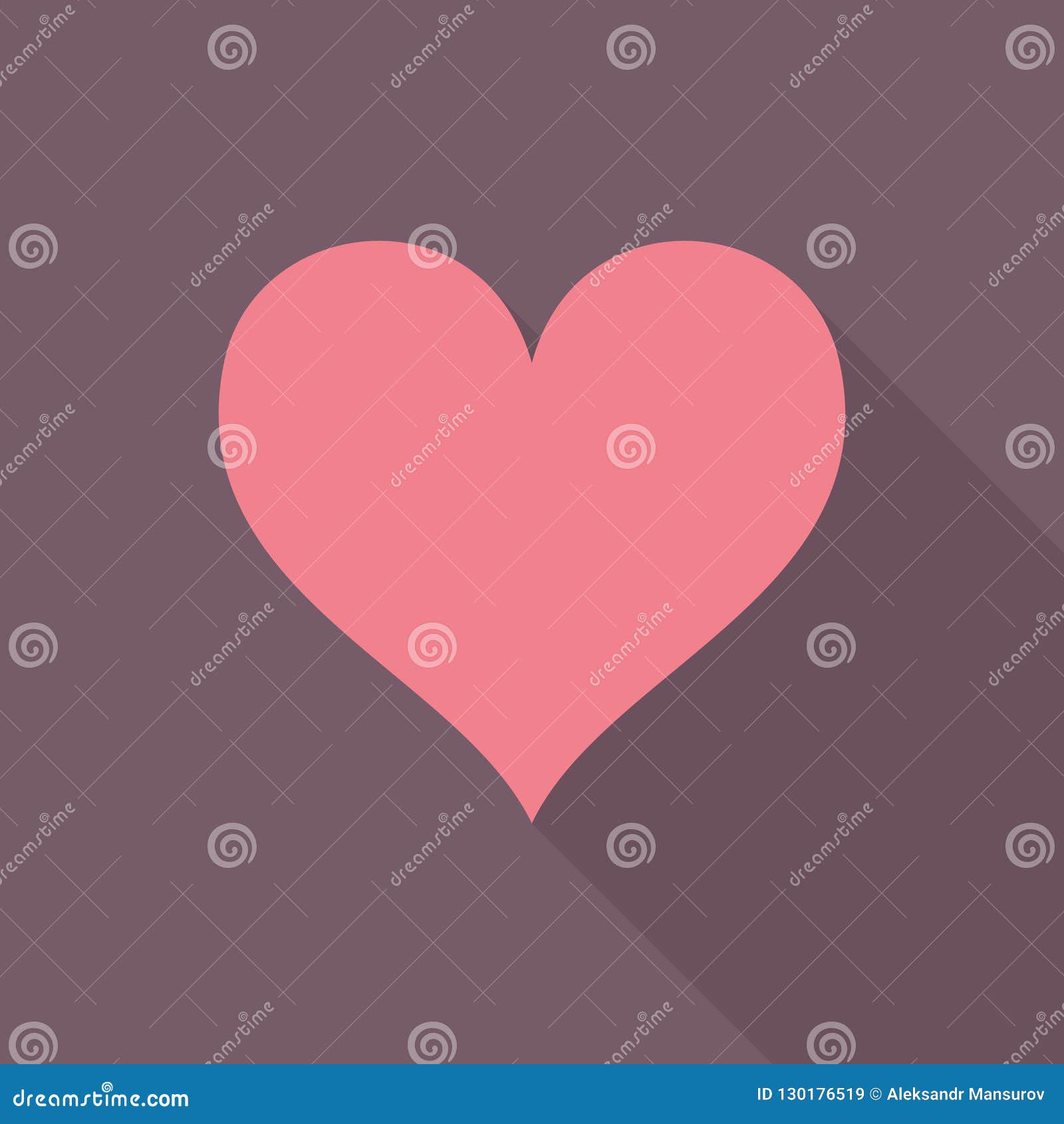 Heart flat stock vector. Illustration of vector, collection - 130176519