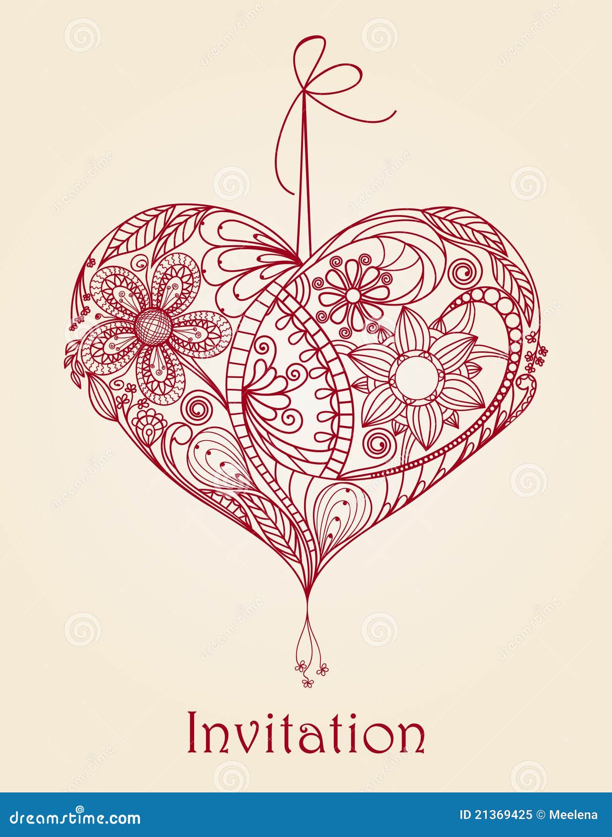 Heart floral design stock vector. Illustration of outline - 21369425