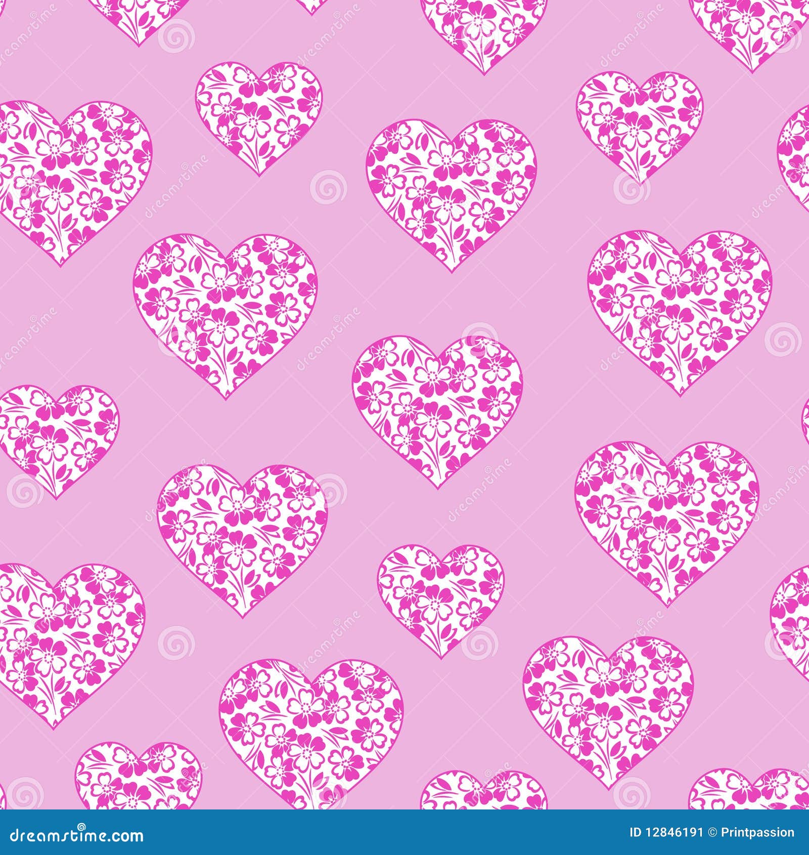 Heart Floral ditsy stock vector. Illustration of pretty - 12846191