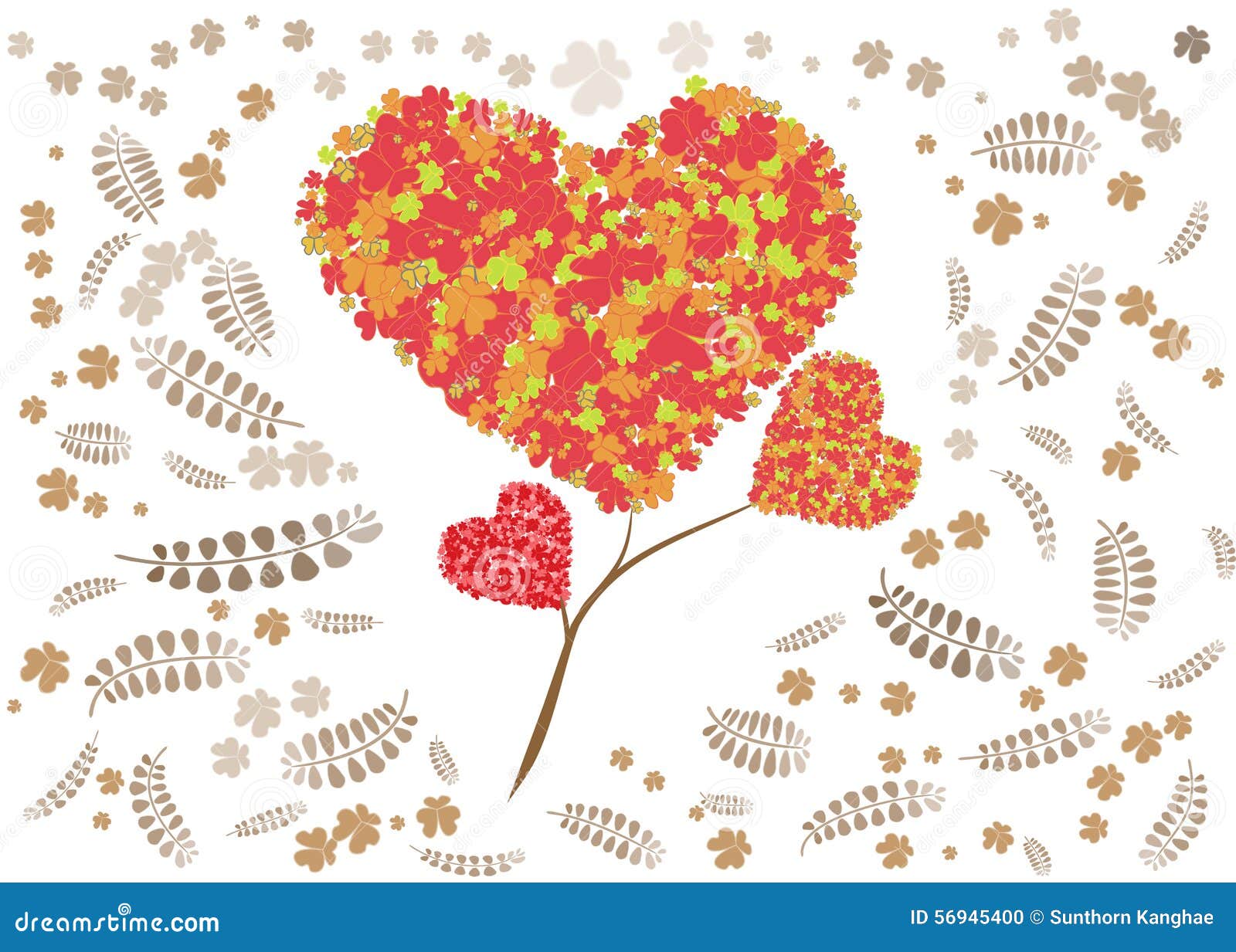Heart Flower Pattern Background Stock Vector - Illustration of symbol ...