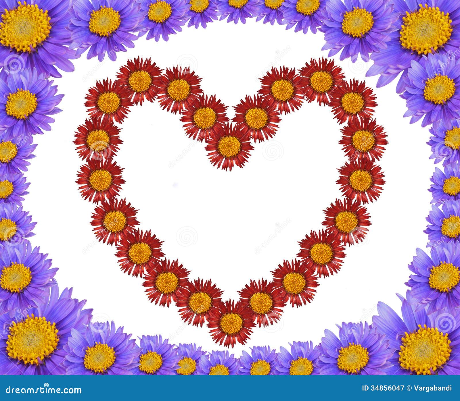 Heart of flowers stock image. Image of yellow, decorative - 34856047