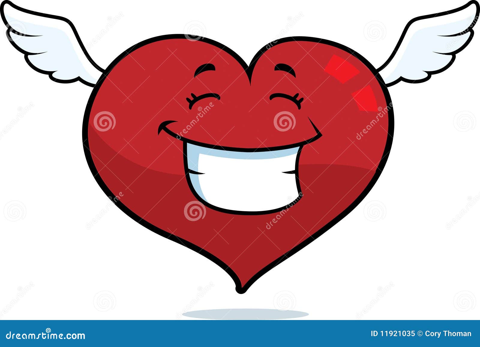 Heart Flying stock vector. Illustration of wings, happy - 11921035