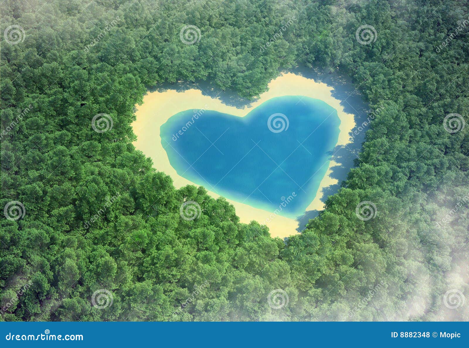 Heart in the forest stock illustration. Illustration of competitive ...