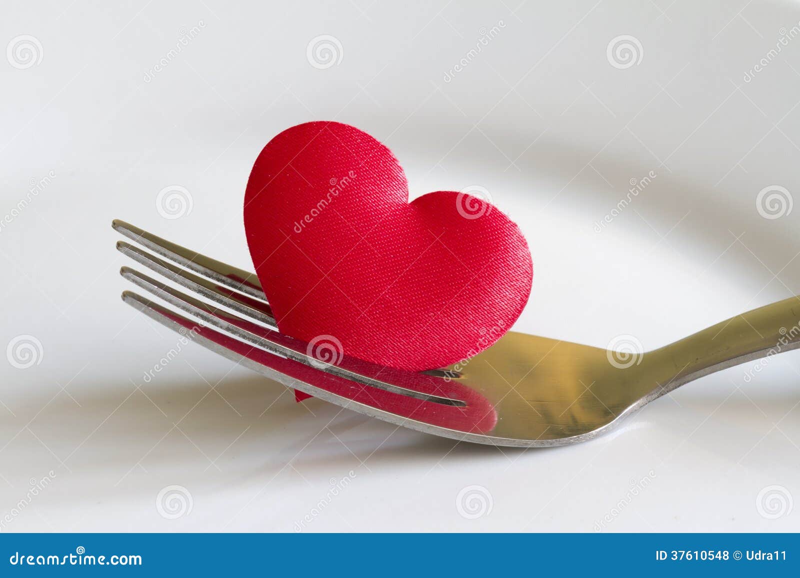 Heart on the Fork Abstract Sign Symbol Stock Photo - Image of healthy ...