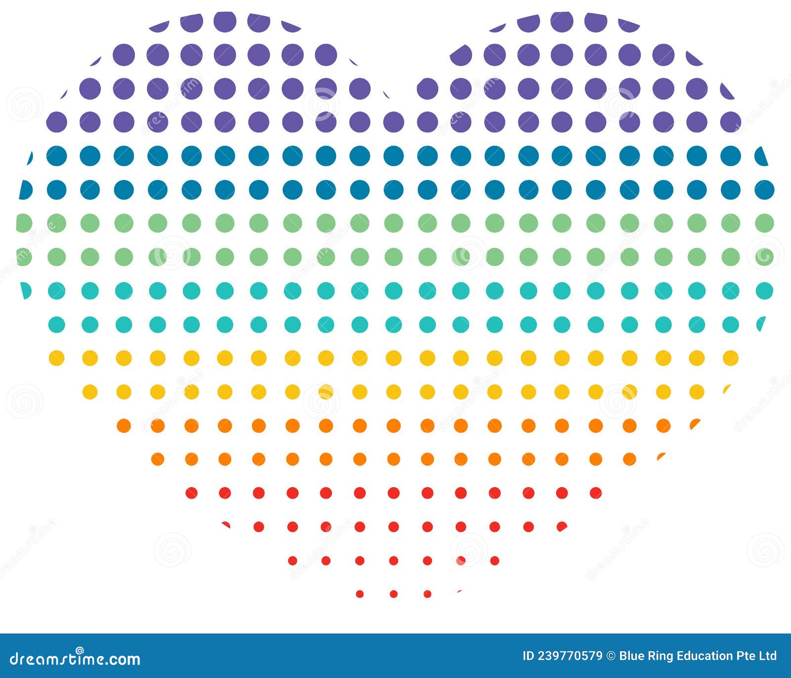 Heart Formed by Colourful Polka Dots Stock Vector - Illustration of ...